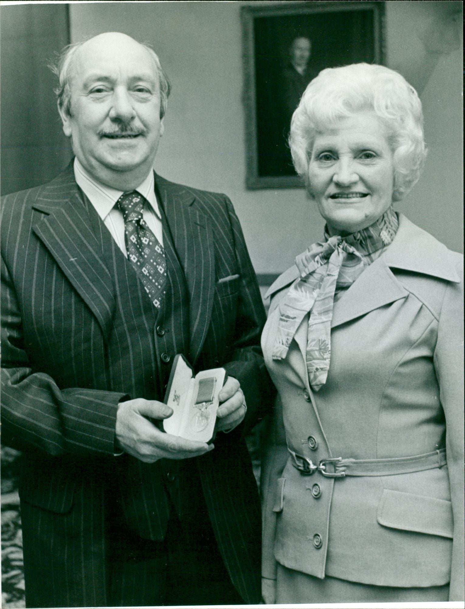 Harry Rust and his, wife Connie. - Vintage Photograph