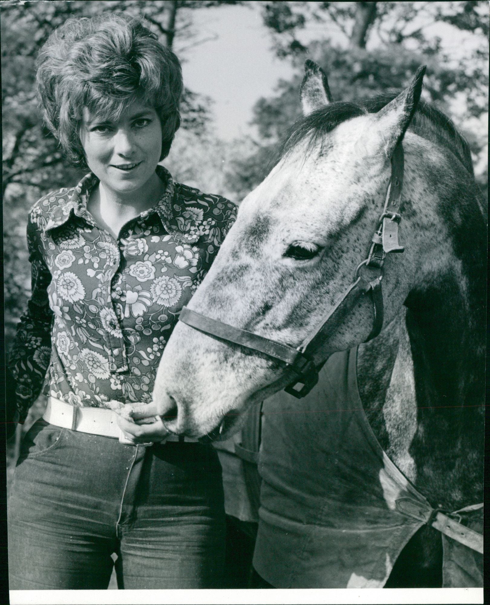 Suzanne Hall with her favorite animals in BBC-TV "Look East" - Vintage