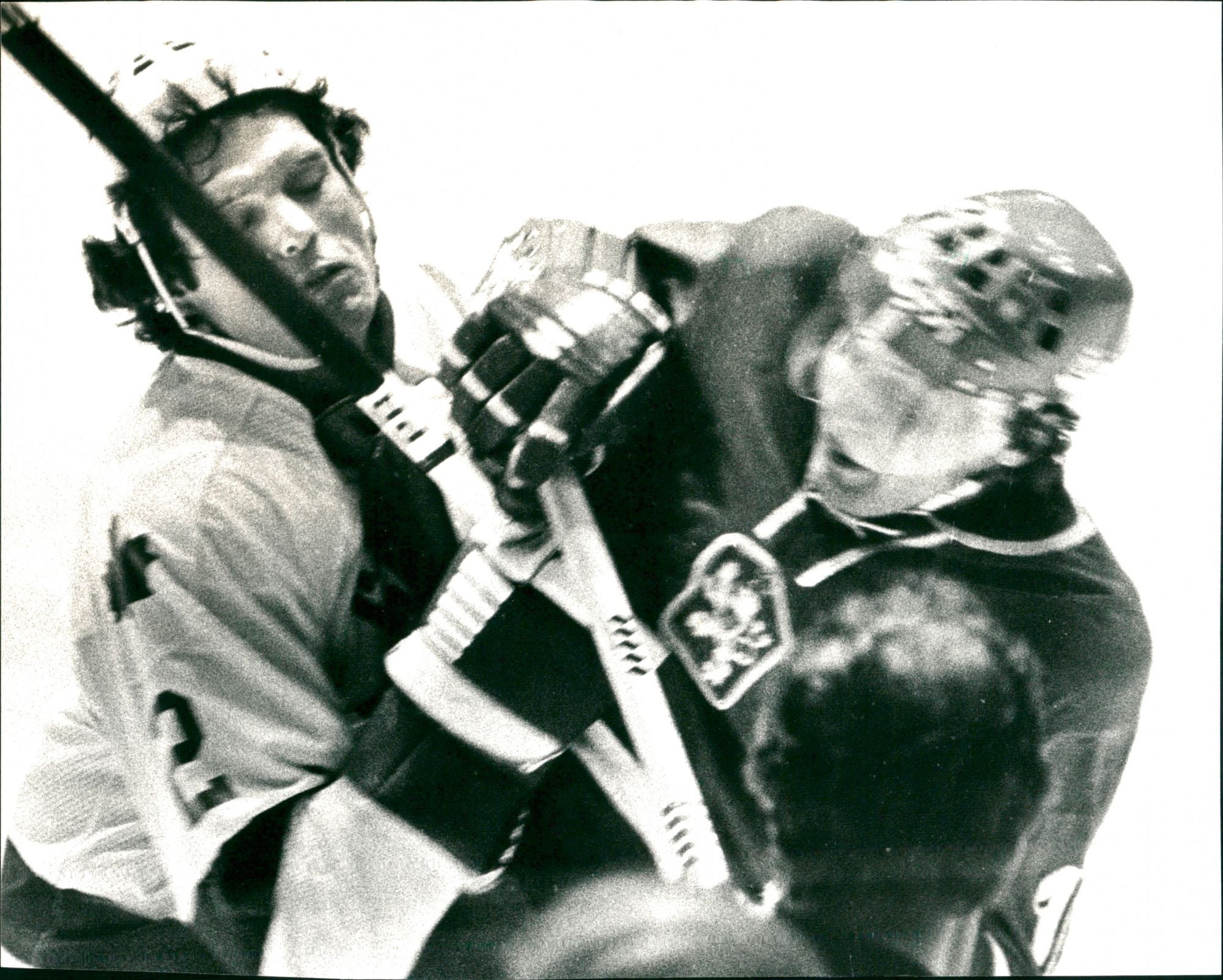 Barry Long, Canadian ice hockey player. - Vintage Photograph