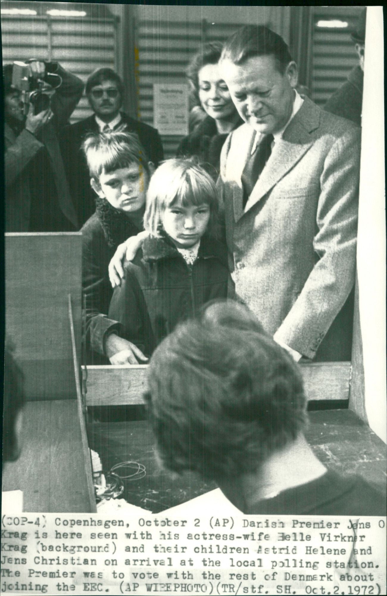 Jens Otto Krag, Helle Virkner Krag, Astrid Helene Krag and Jens Christ