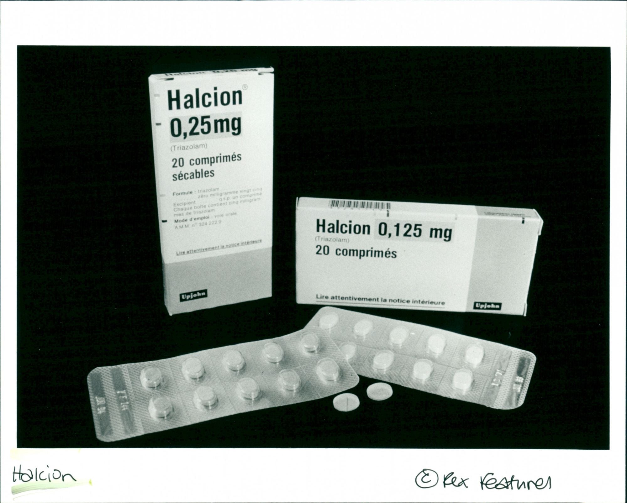 Halcion 0,25mg ( Triazolam ) 20 comprimes secables Formule trazolam Ex
