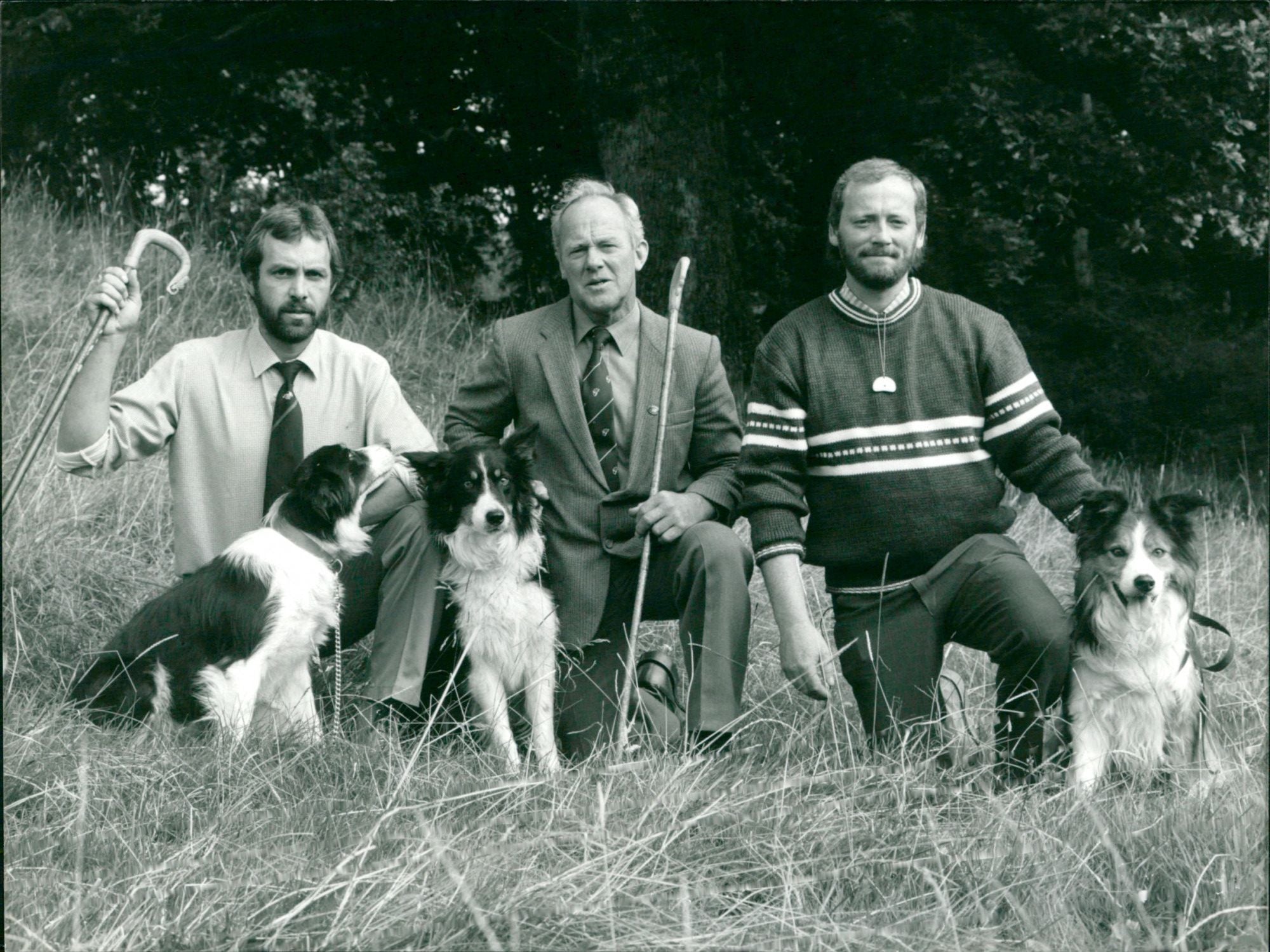 Thomas with Bess, John James with Ben and Mark Heaton with Jason - Vin