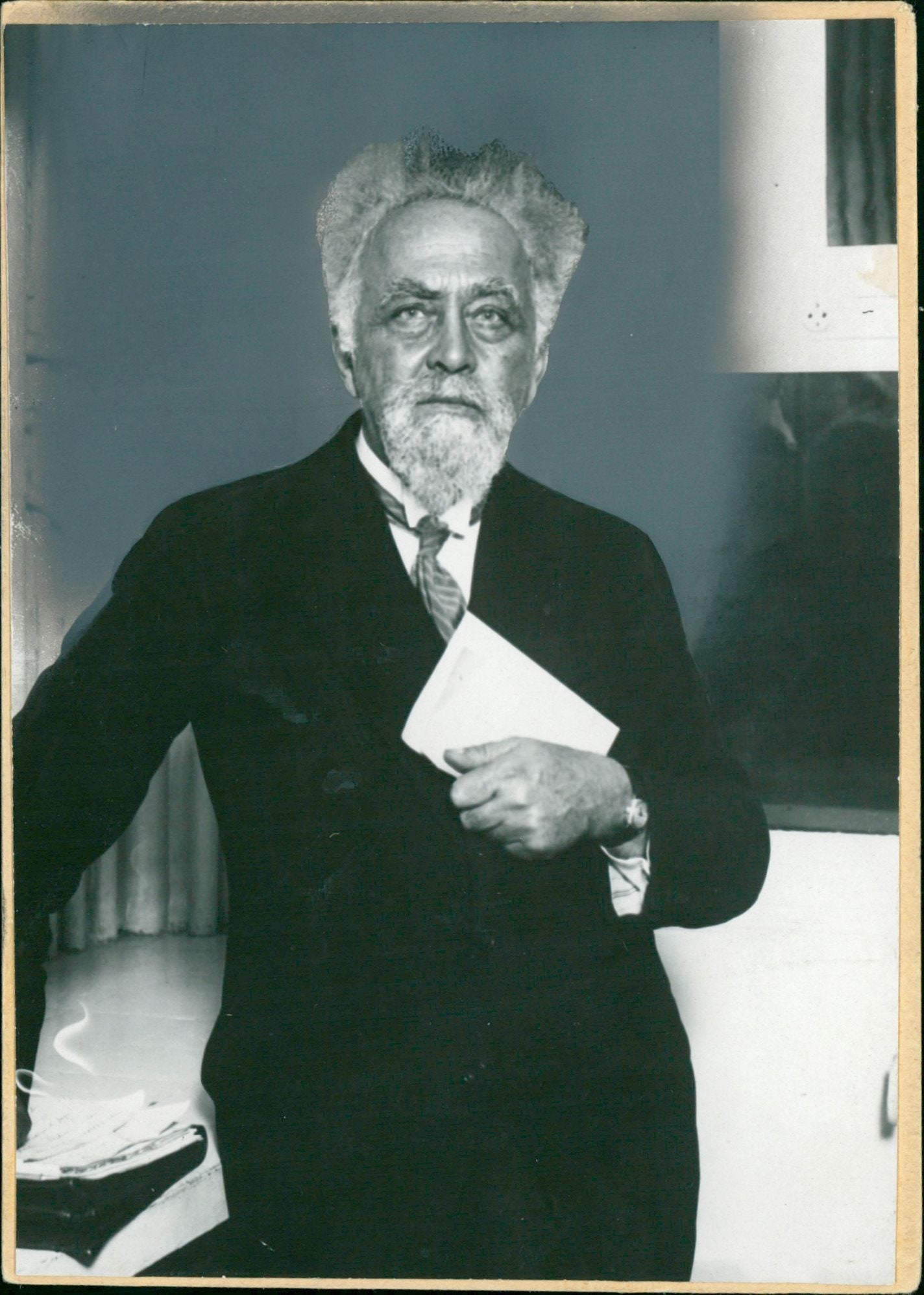 Jean Perrin portraits Nobel Prize Physics 1926 - Vintage Photograph