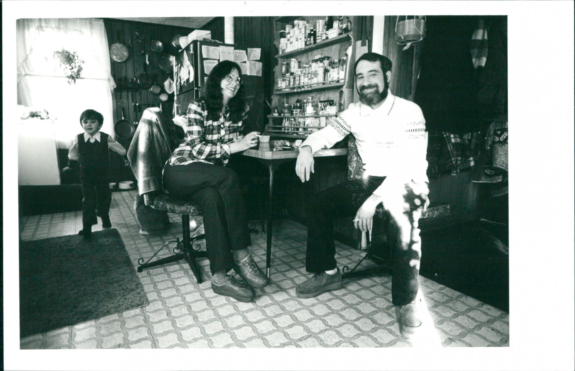 Linda Lovelace with husband Larry Marchiano and son Dominic - Vintage