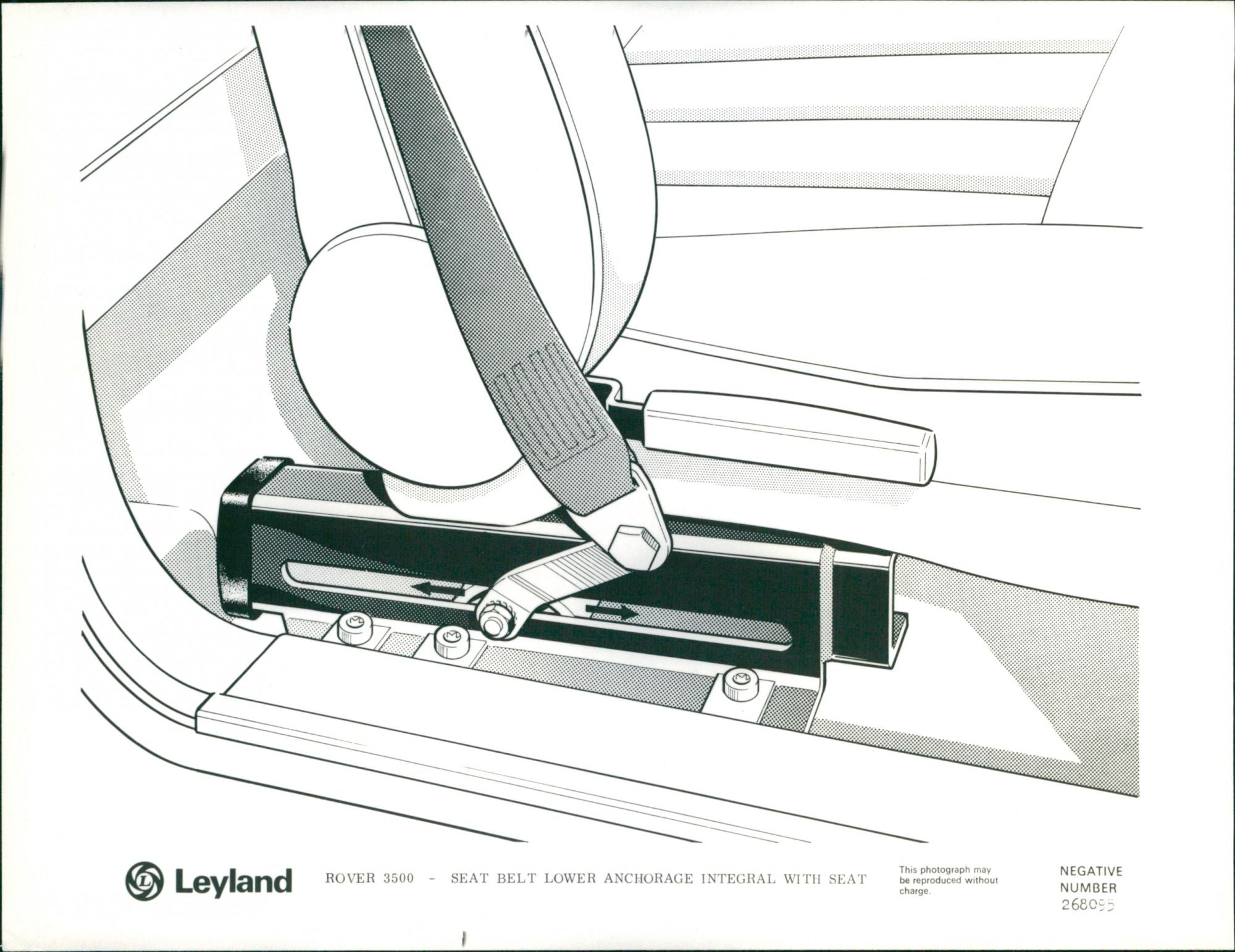 Leyland Rover 3500's technical drawing - Vintage Photograph