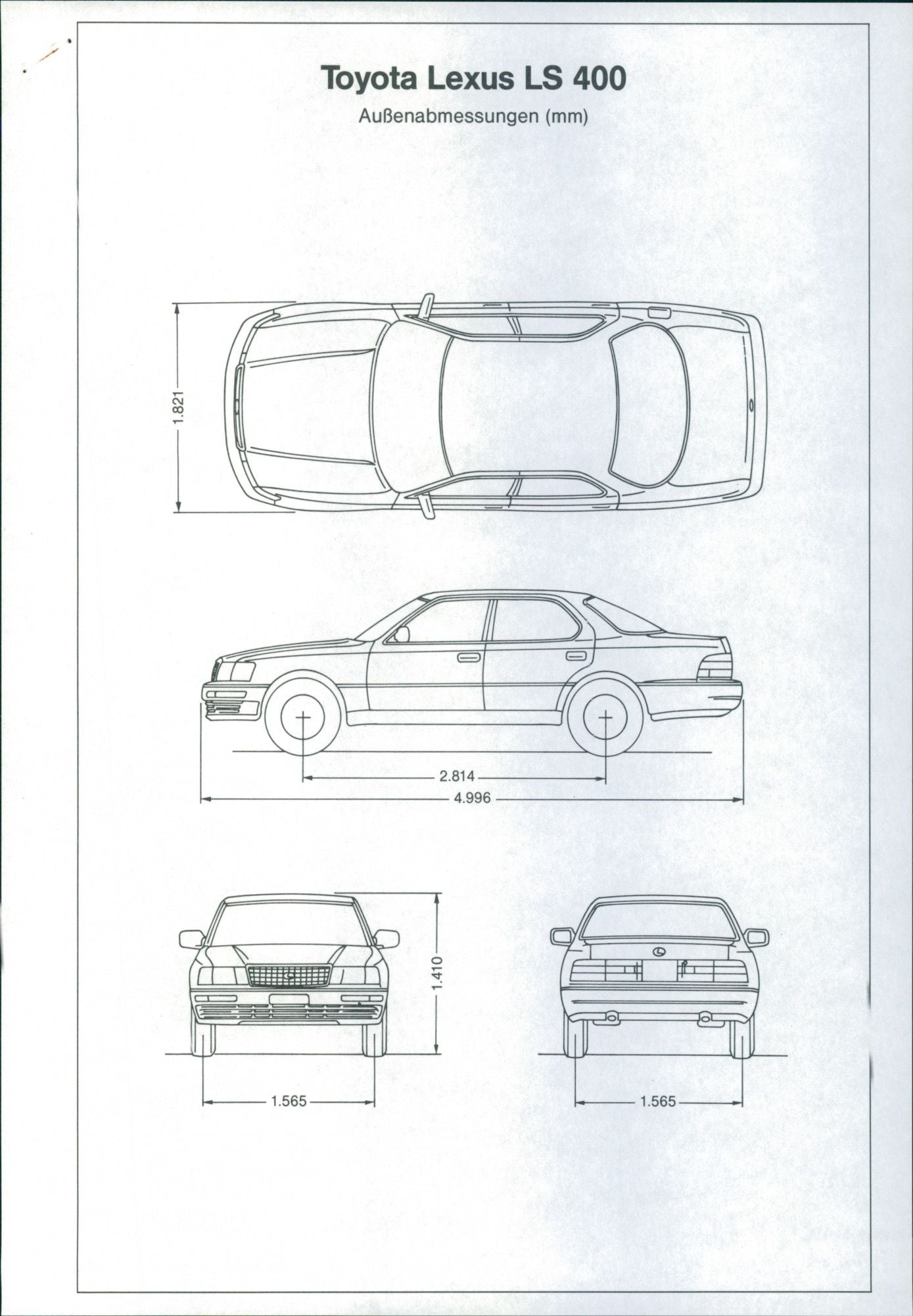 Toyota Lexus LS 400 - Vintage Photograph