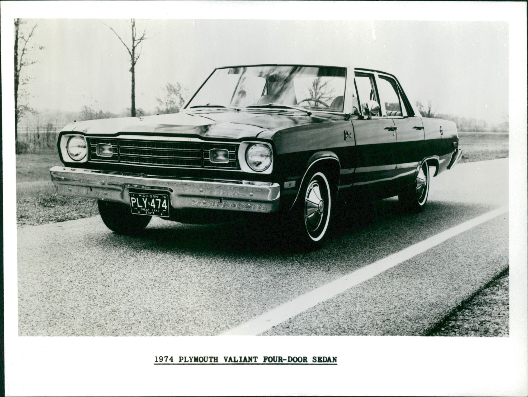 1974 Plymouth Valiant Four-Door Sedan. - Vintage Photograph