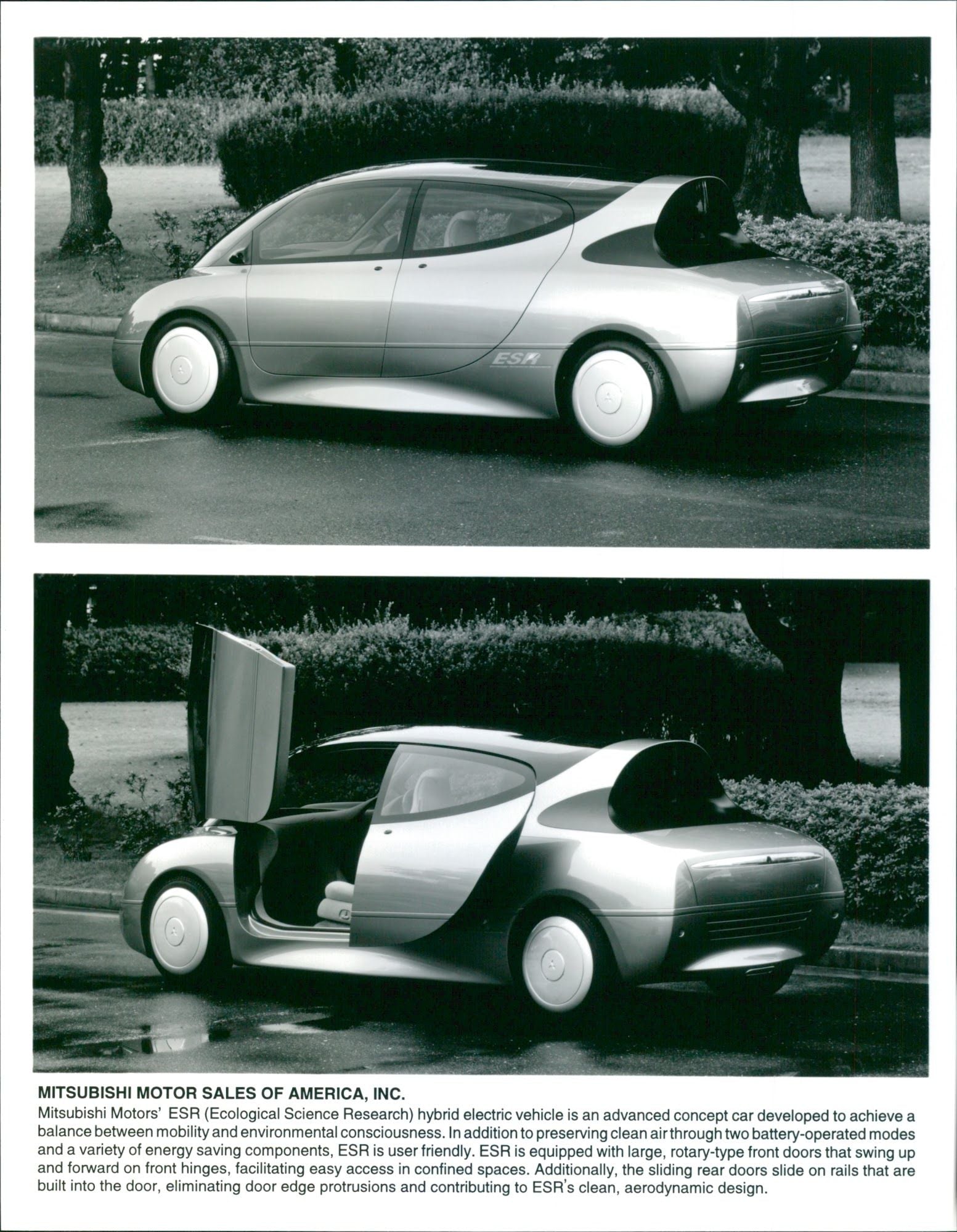 Mitsubishi ESR Hybrid Electric Vehicle - Vintage Photograph