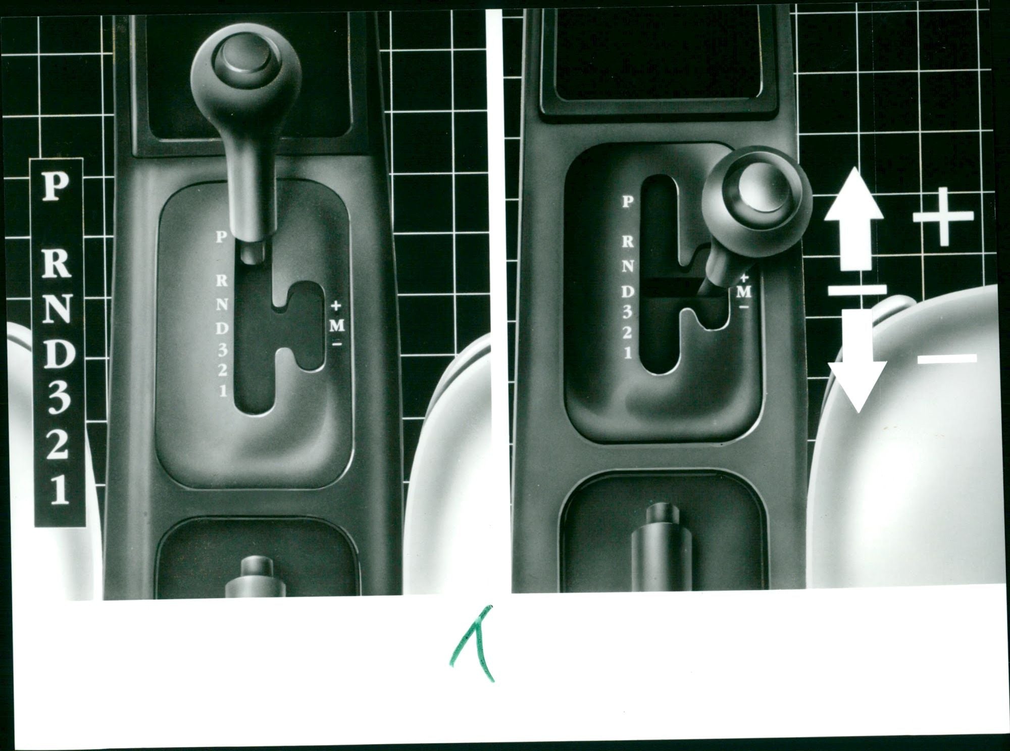 Porsche 911 Carrera 2 Tiptronic shift gate, model year 1990 - Vintage