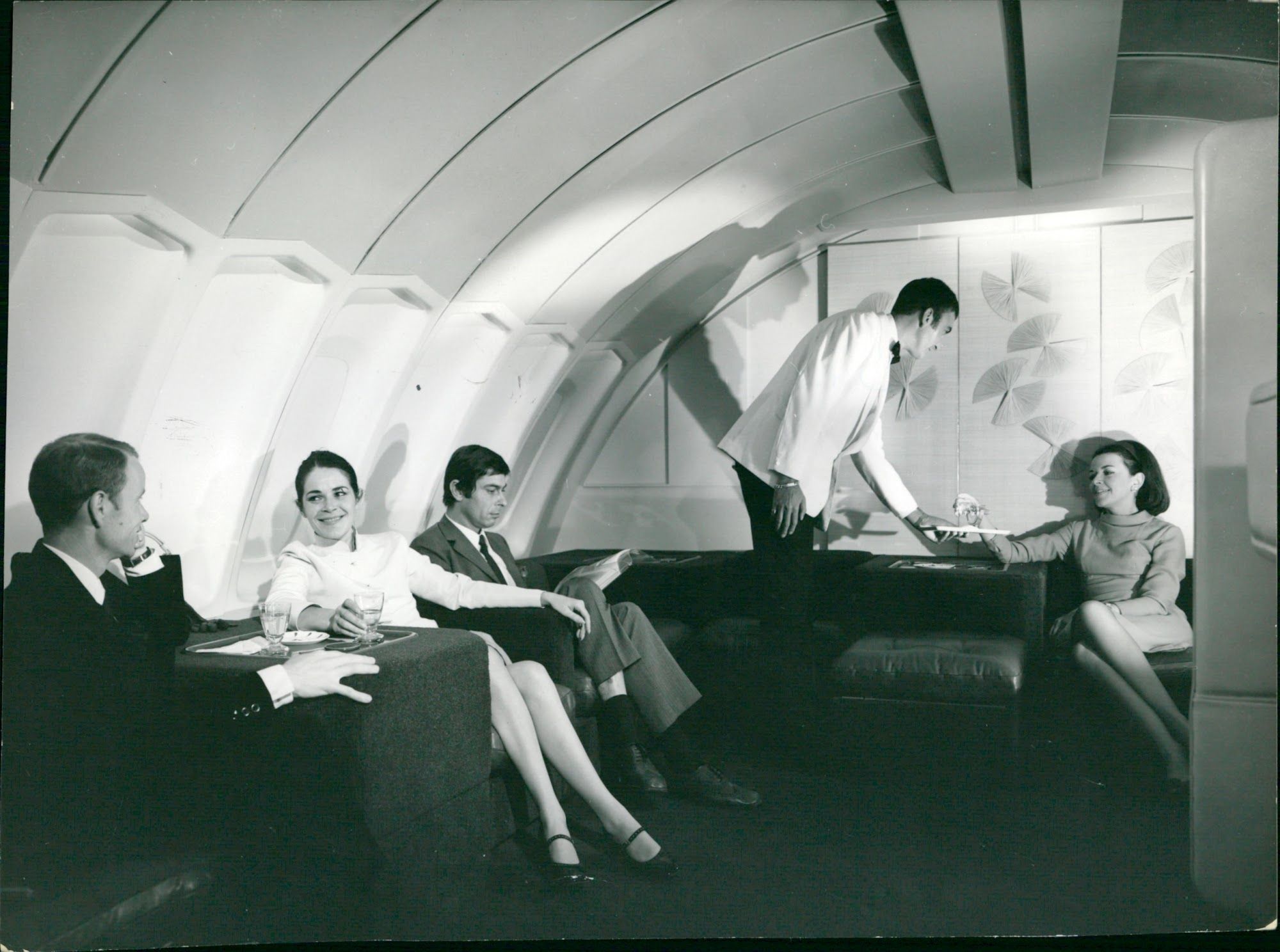 Bar in the "Boeing 747" - Vintage Photograph
