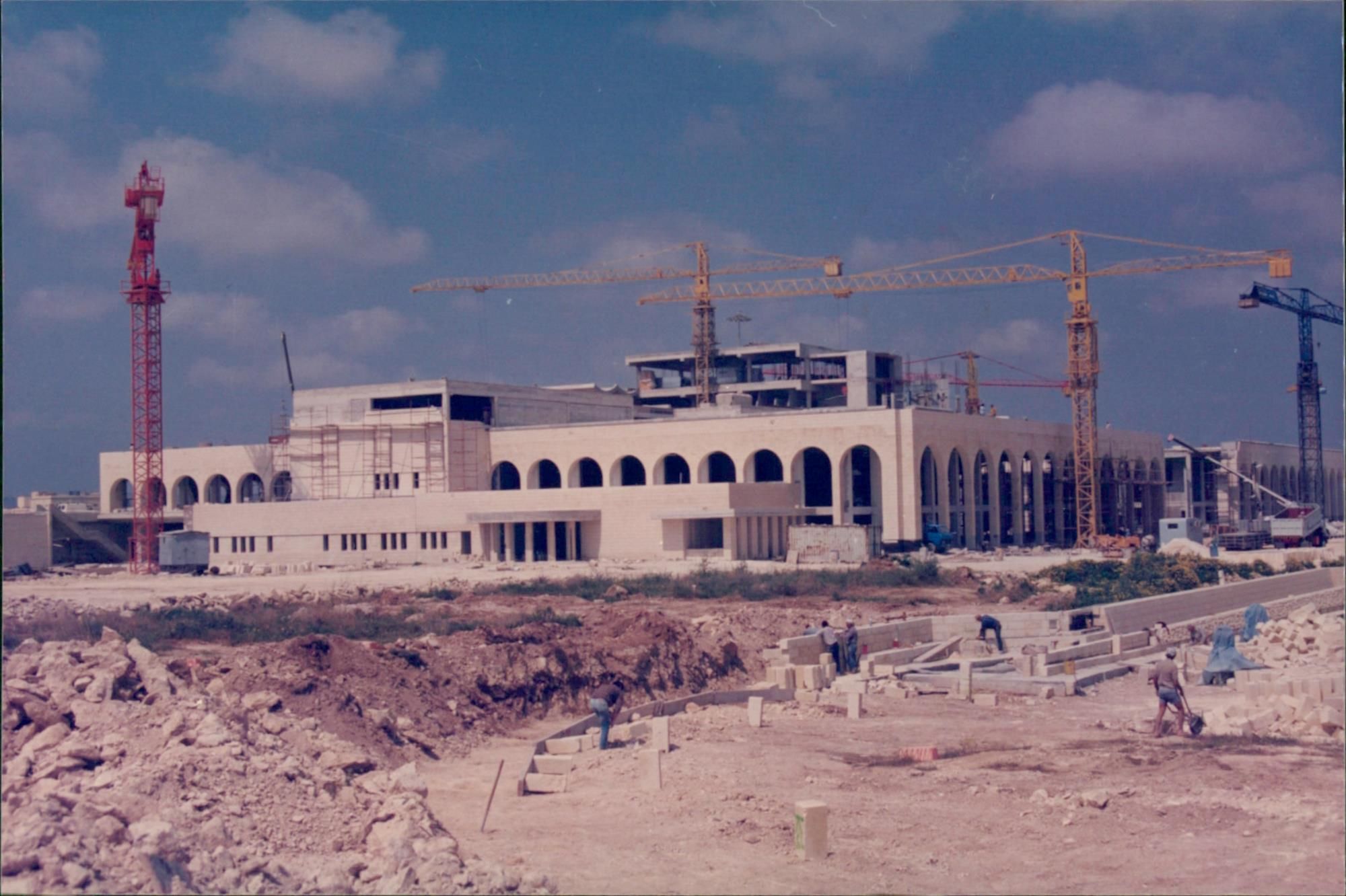 A side view of the new airport terminal - Vintage Photograph