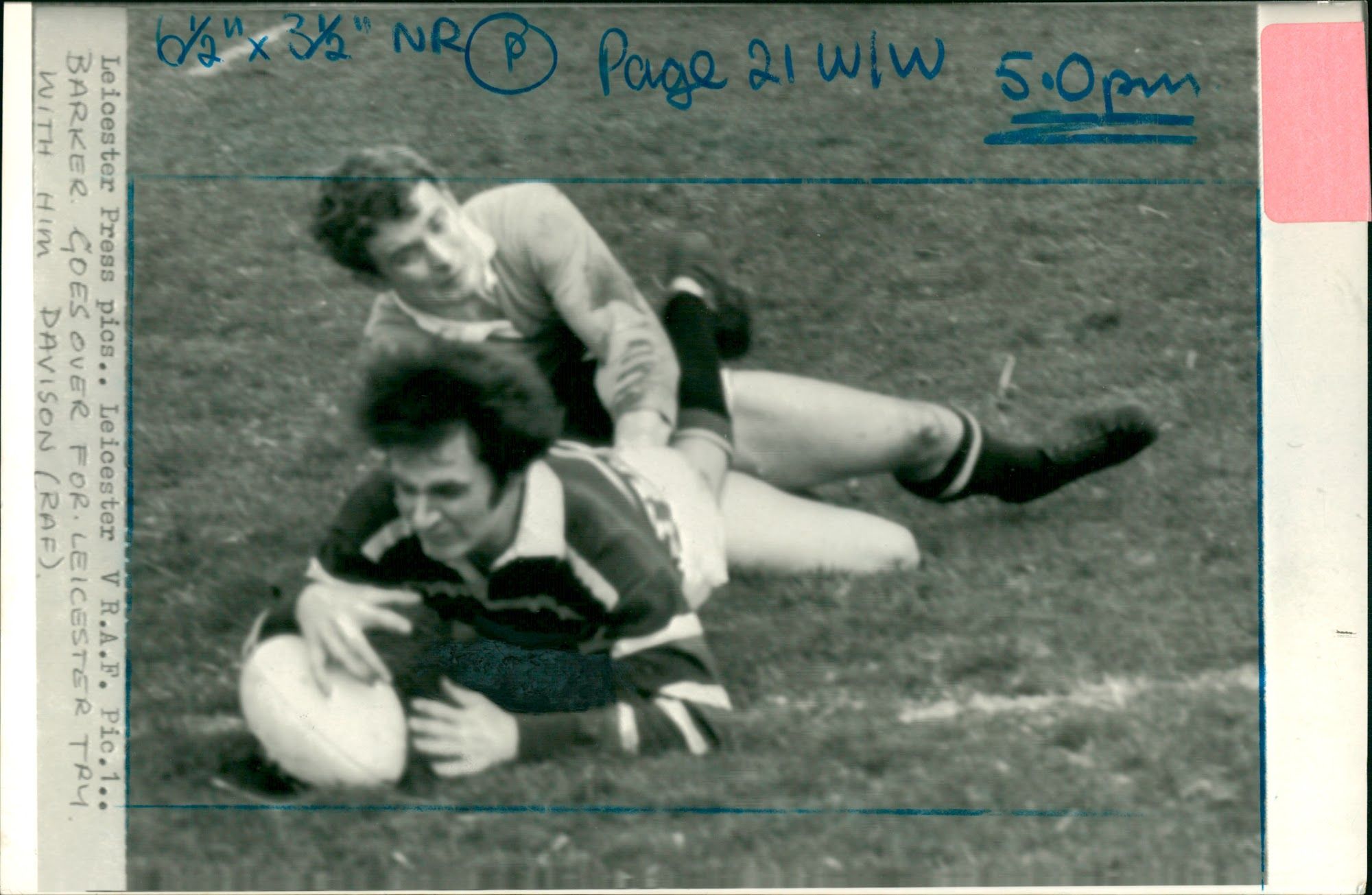 BARKER RUGBY LEICESTER R. F. C. - Vintage Photograph