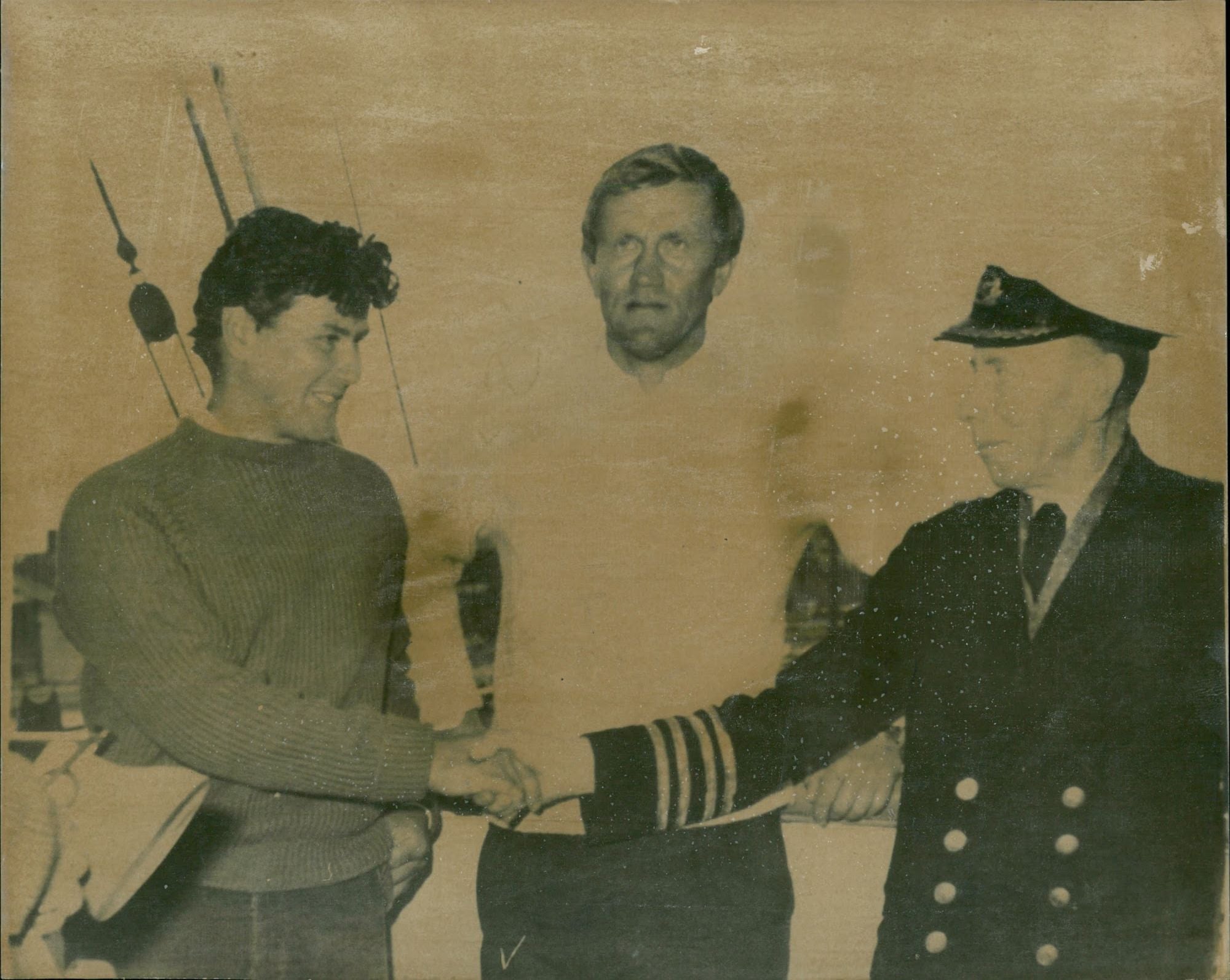 1956 - RIDGEWAY JOHN CAPT ATLANTIC ROWER WIROPHOTO KORO RIDGWAY, BRITI