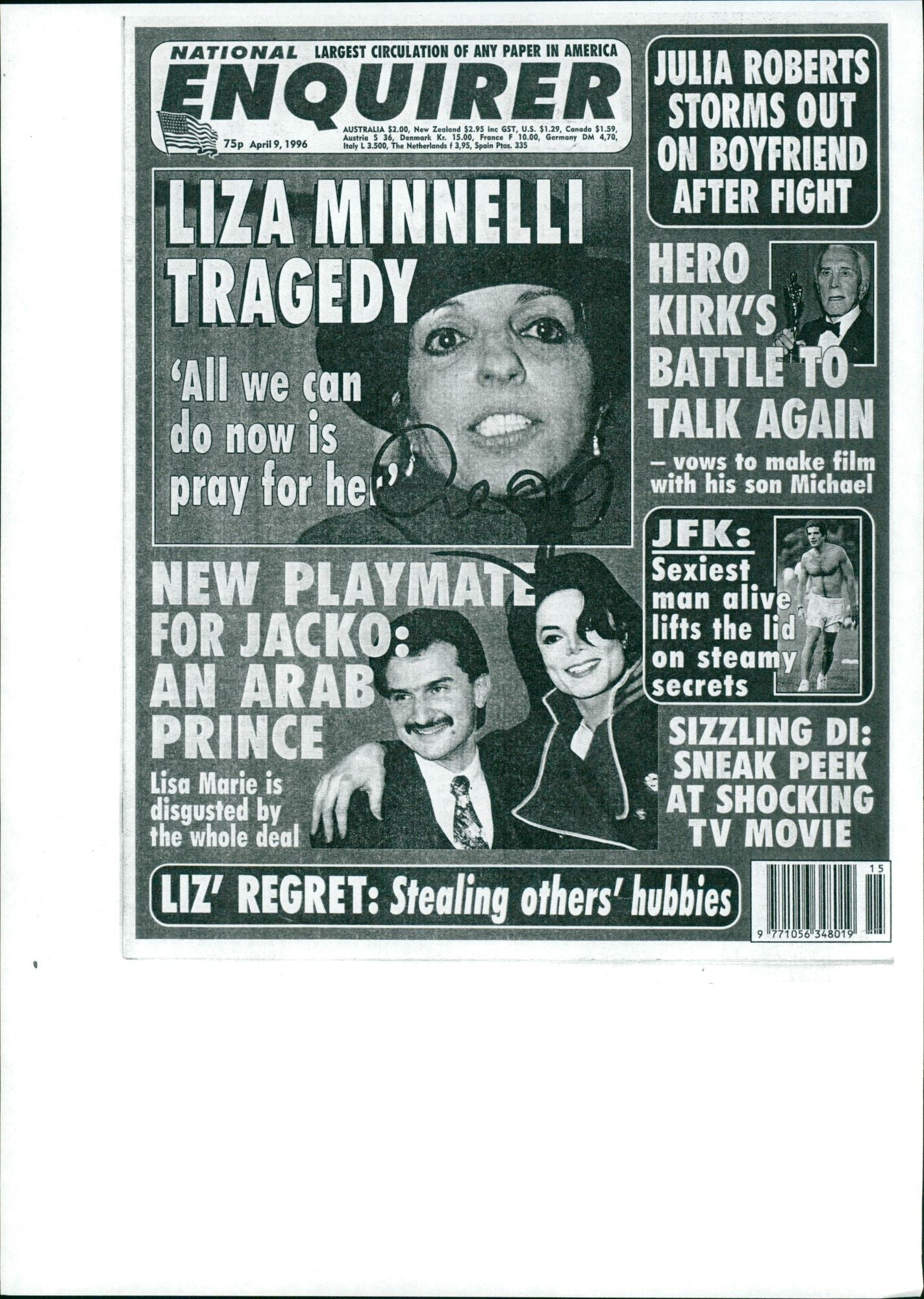 1996 - MINNELLI LIZA ACTRESS MICHAEL LISA JFK MARIE, PRINCE, MOVIE, FI