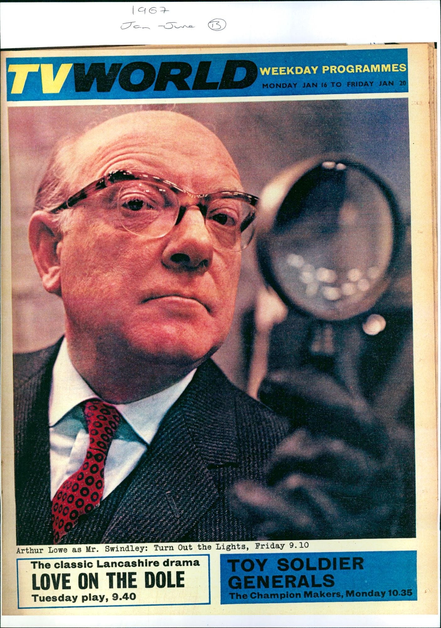 1967 - LOWE ARTHUR DIES APRIL ACTOR WORLD GBL, TV - Vintage Photograph