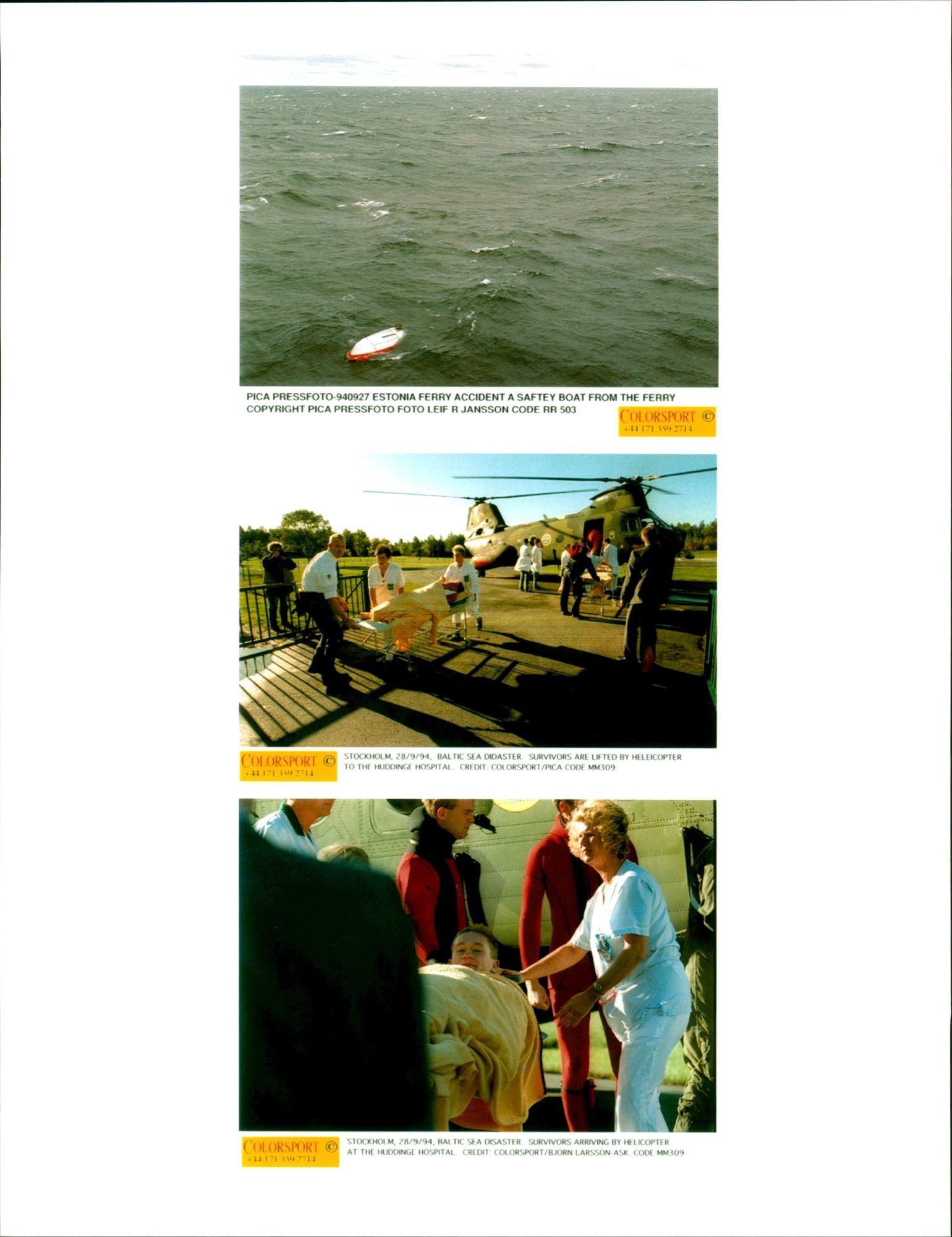 1971 LEIF JANSSON PICA PRESSFOTO HELIKOPTER LARSSON - Vintage Photogra