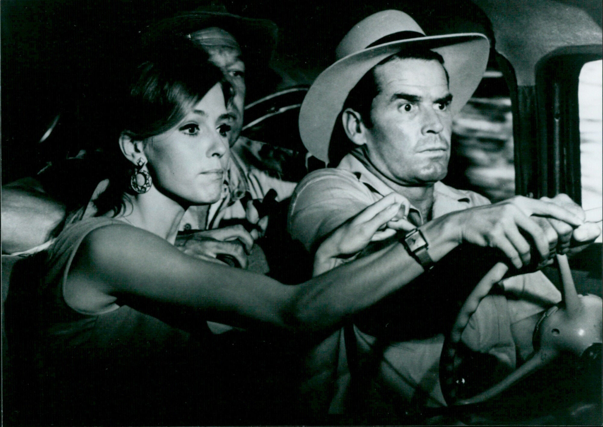 Eva Renzi, George Kennedy and James Garner - The Pink Jungle - Vintage