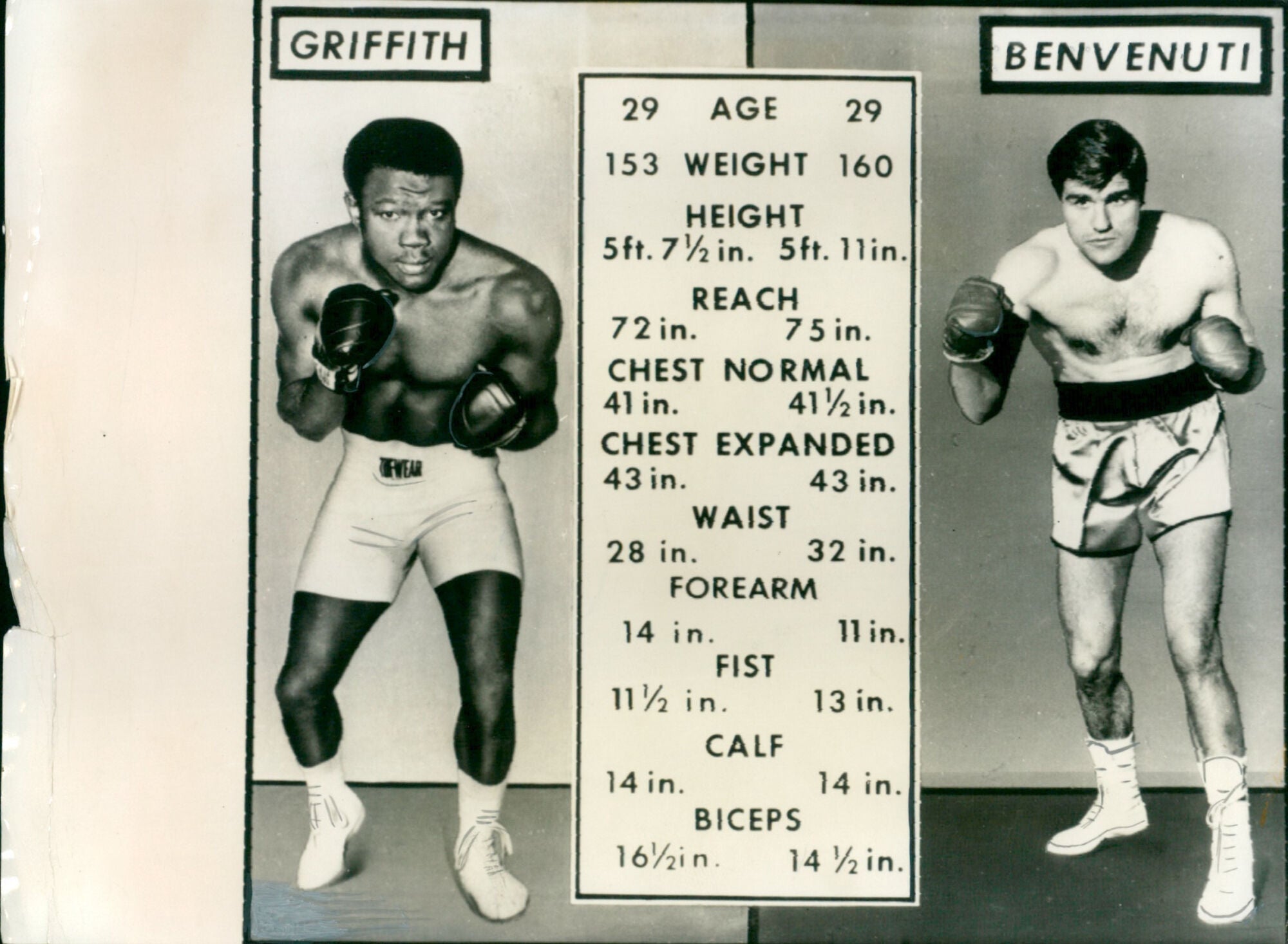 Nino Benvenuti and Emile Griffith - Vintage Photograph