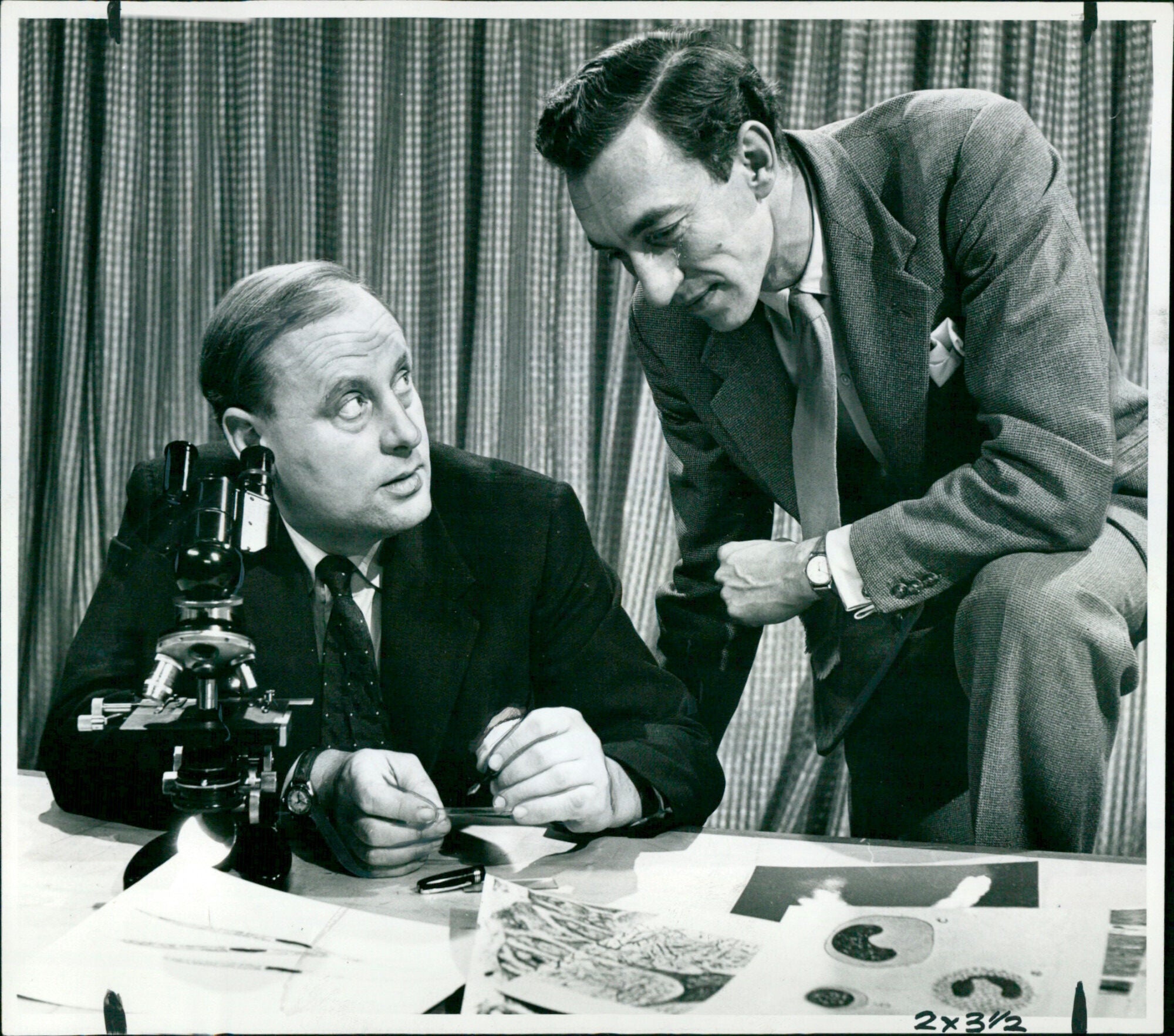 Raymond Baxter and Michael Swann - Vintage Photograph