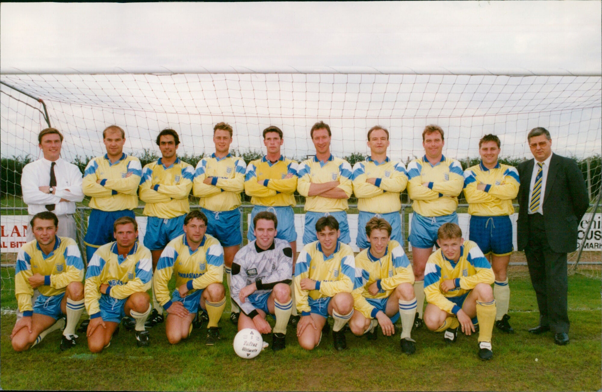 The Witney Town football team poses for a team photo. - Vintage Photog