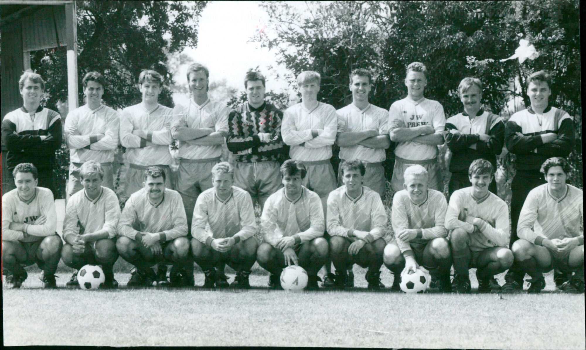 The Witney Town Football team poses for a group photo. - Vintage Photo