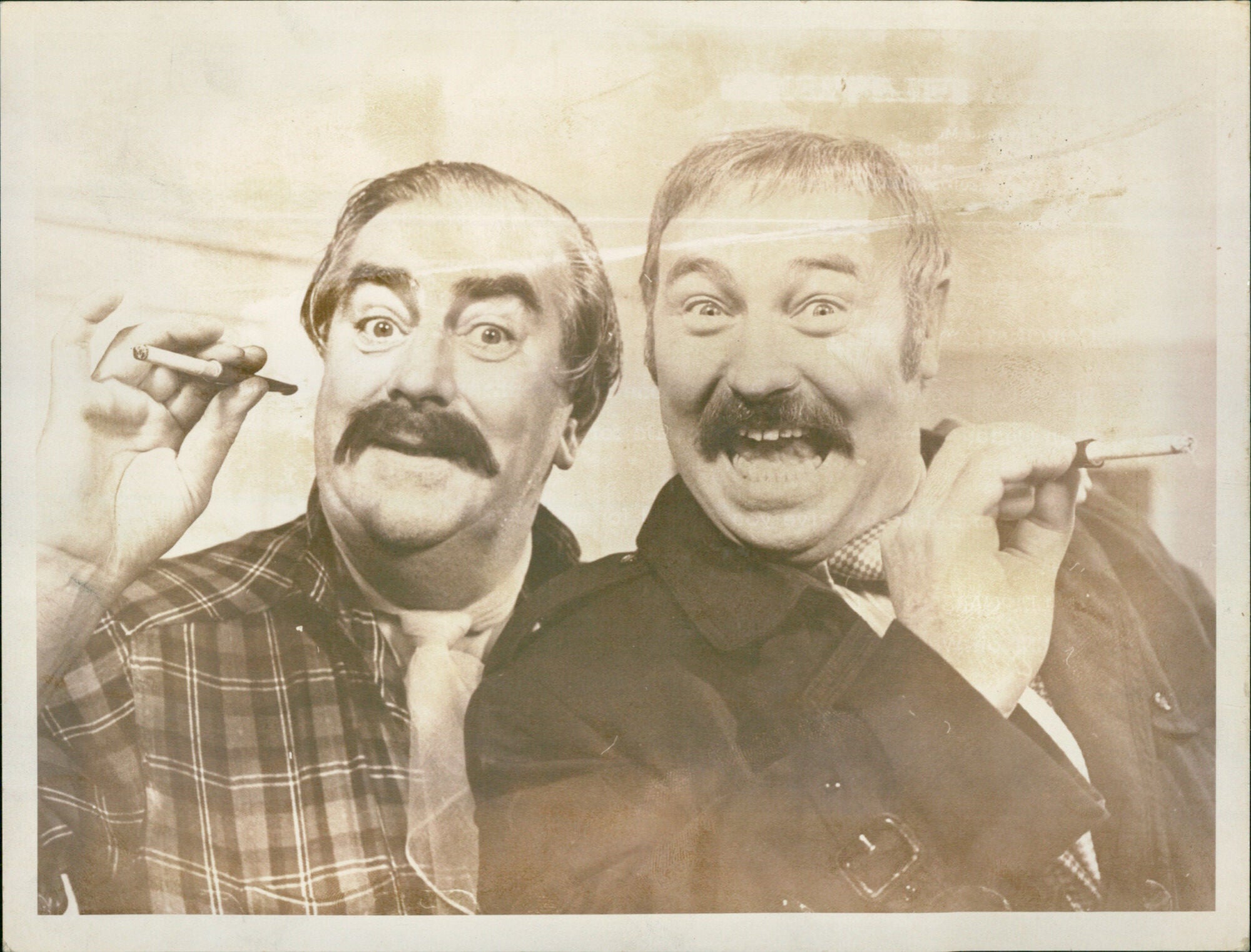 Bernard Youcas and Bill Maynard in a scene from the British soap opera