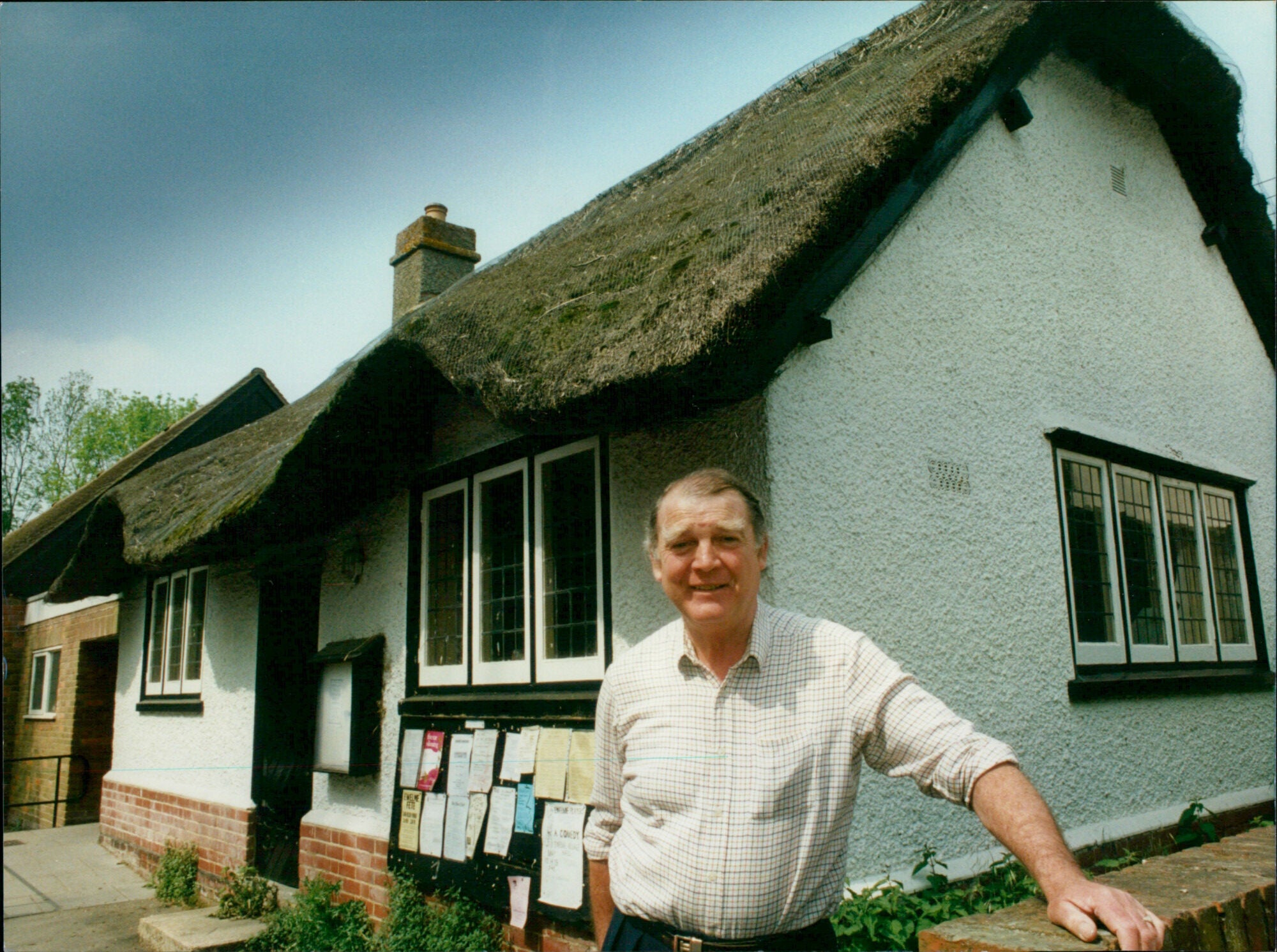 EWELME VILLAGE HALL THATCH - Vintage Photograph
