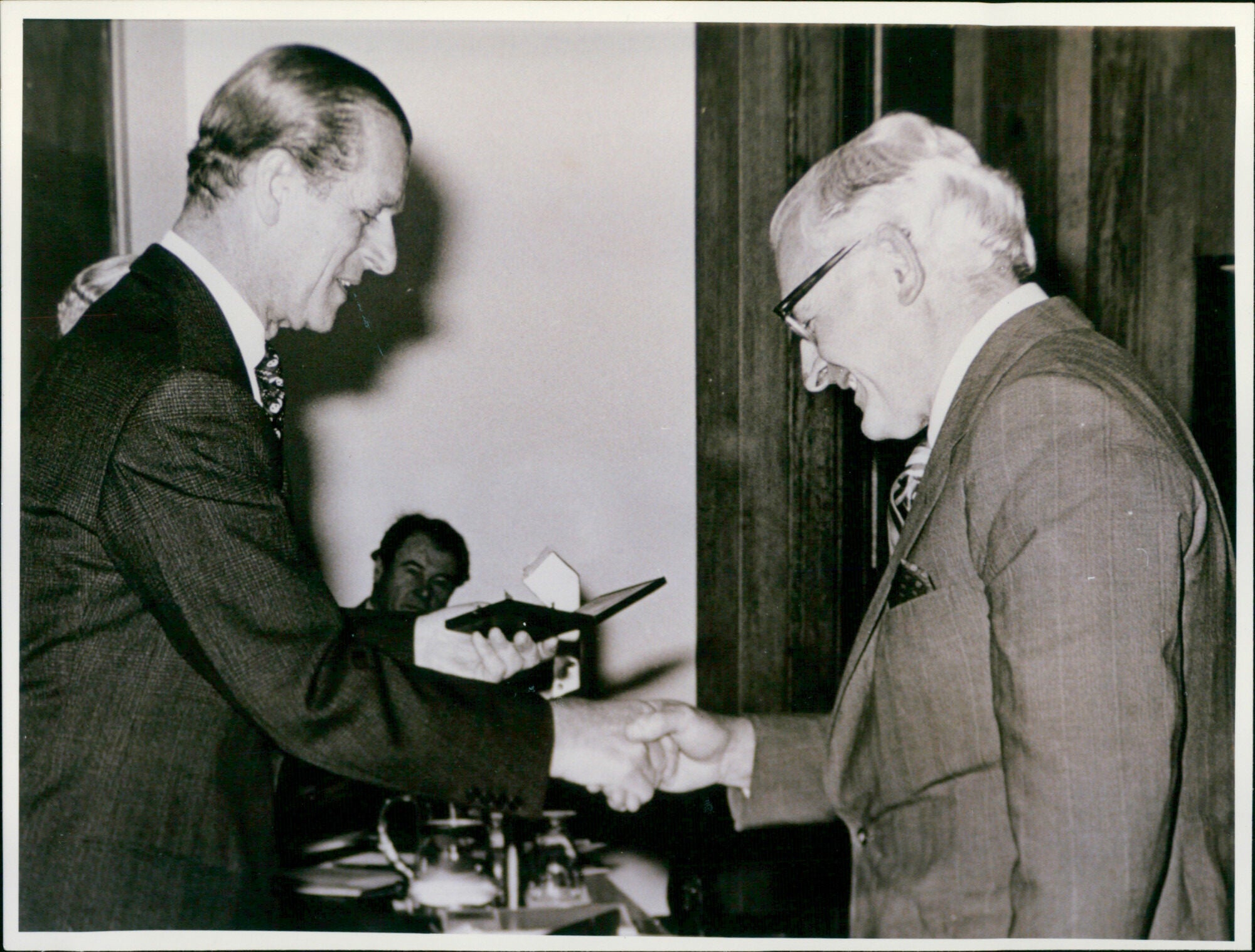 GERALD THOMPSON WITH HIS WILDLIFE AWARD - Vintage Photograph