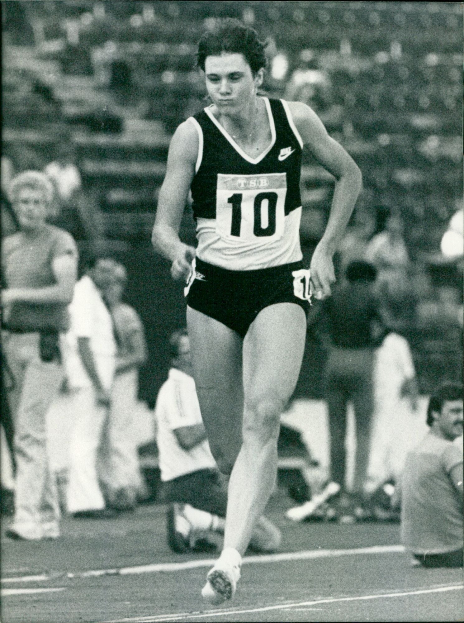 British athlete Kathy Cook poses for a photograph in London. - Vintage