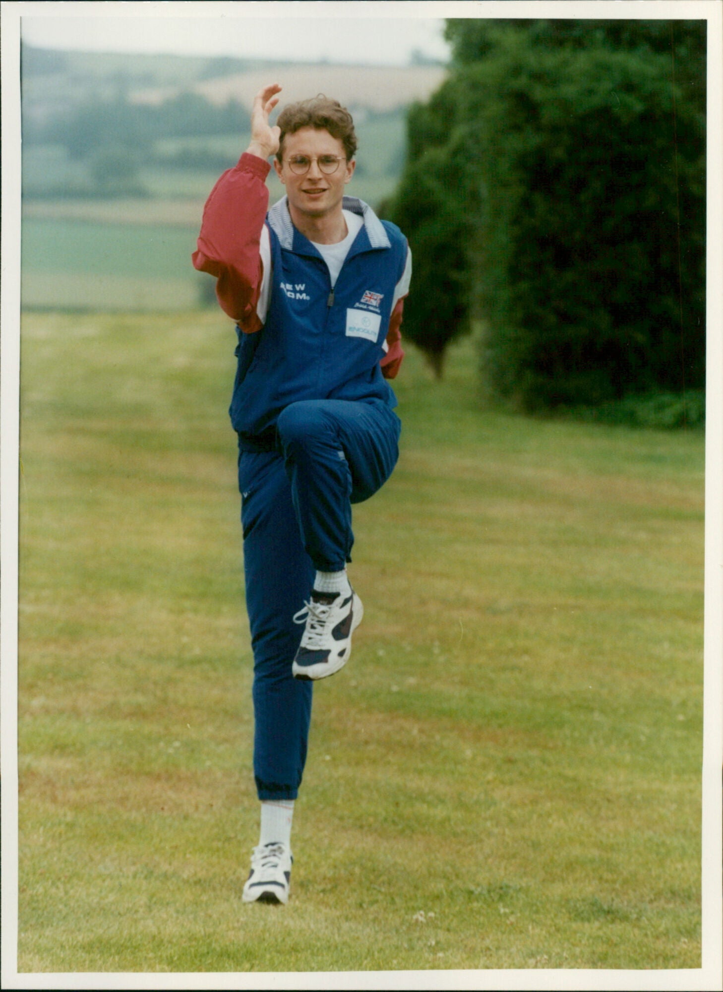 Matthew Juniper trains for the Olympics. - Vintage Photograph