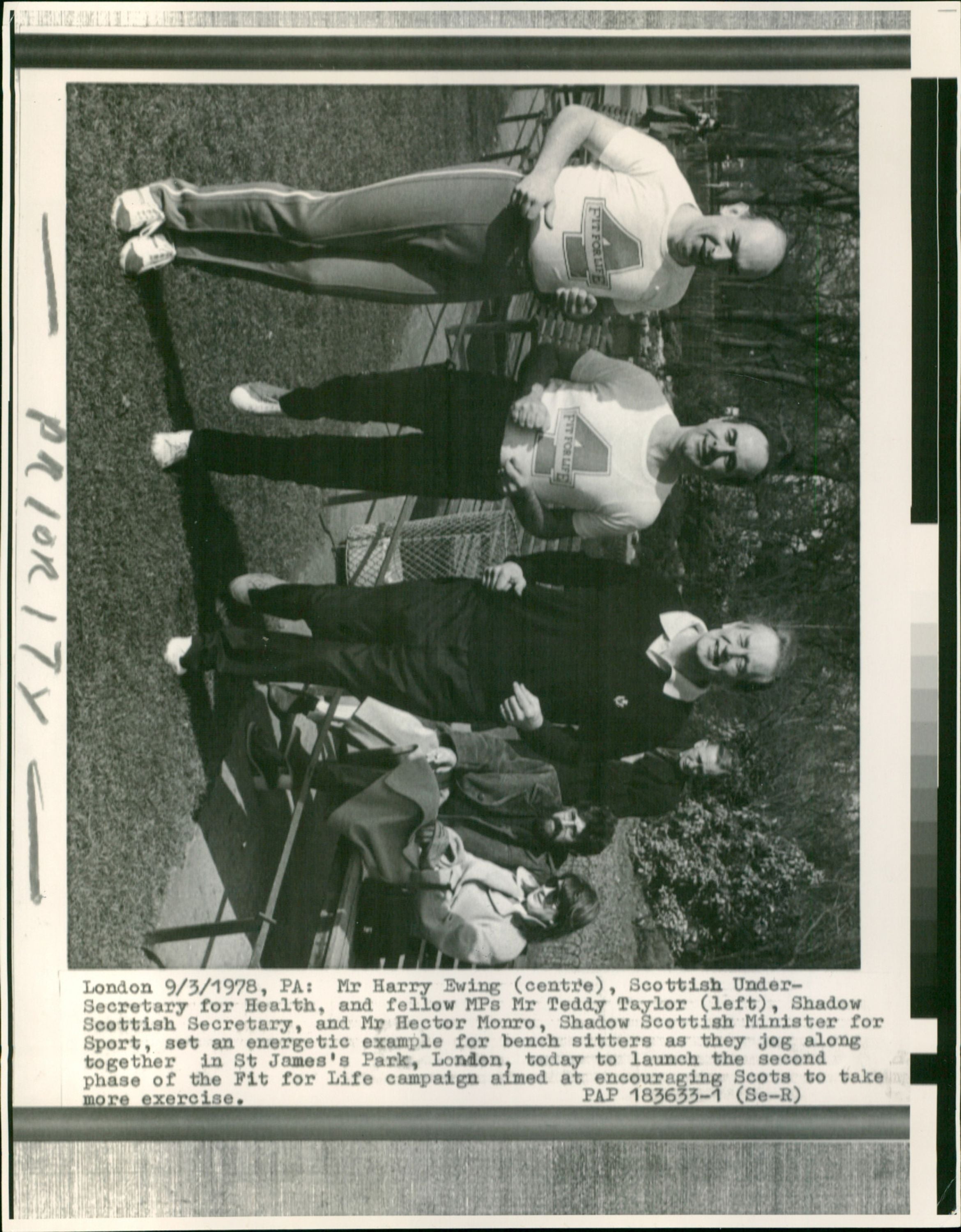 Harry Ewing, Mr.Teddy Taylor and Mr.Hector Monro - Vintage Photograph