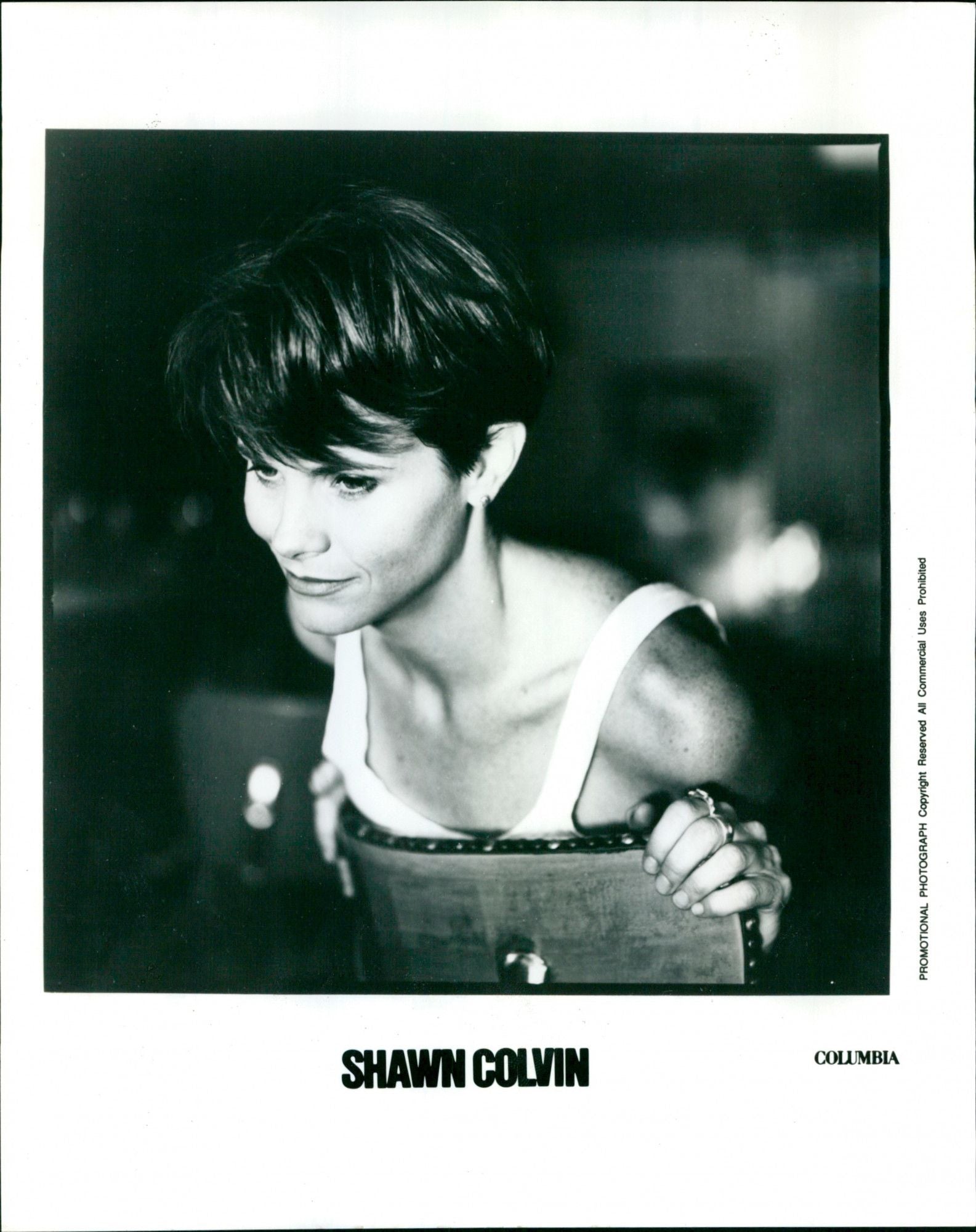 Shawn Colvin poses for a promotional photograph. - Vintage Photograph