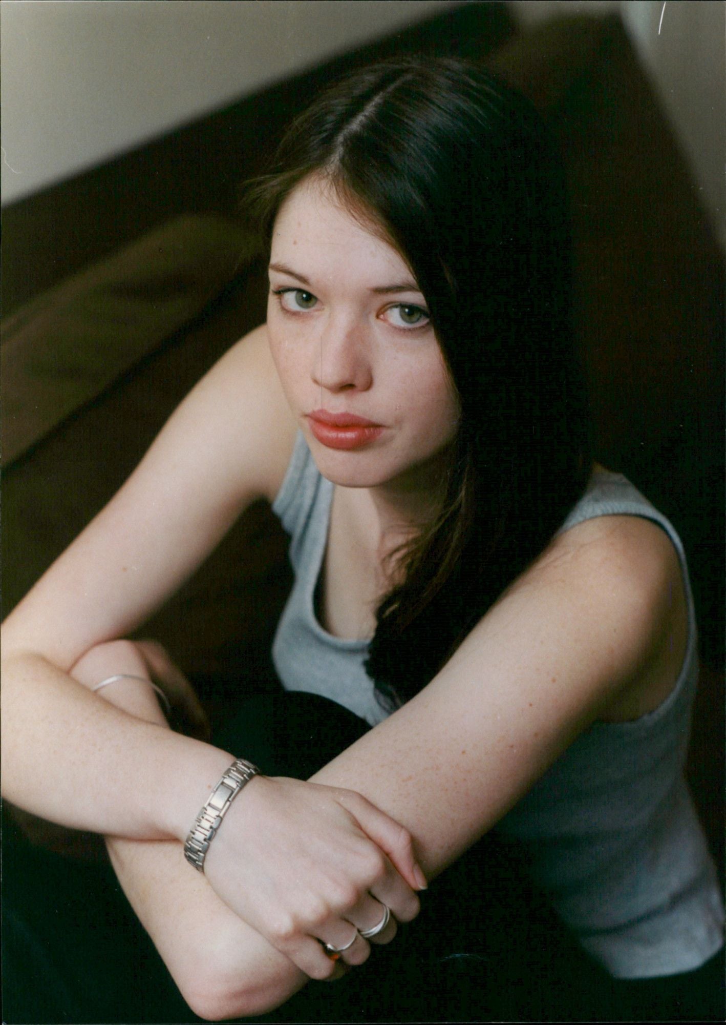 Aspiring model Katharine Cook, 18, poses for a photo. - Vintage Photog