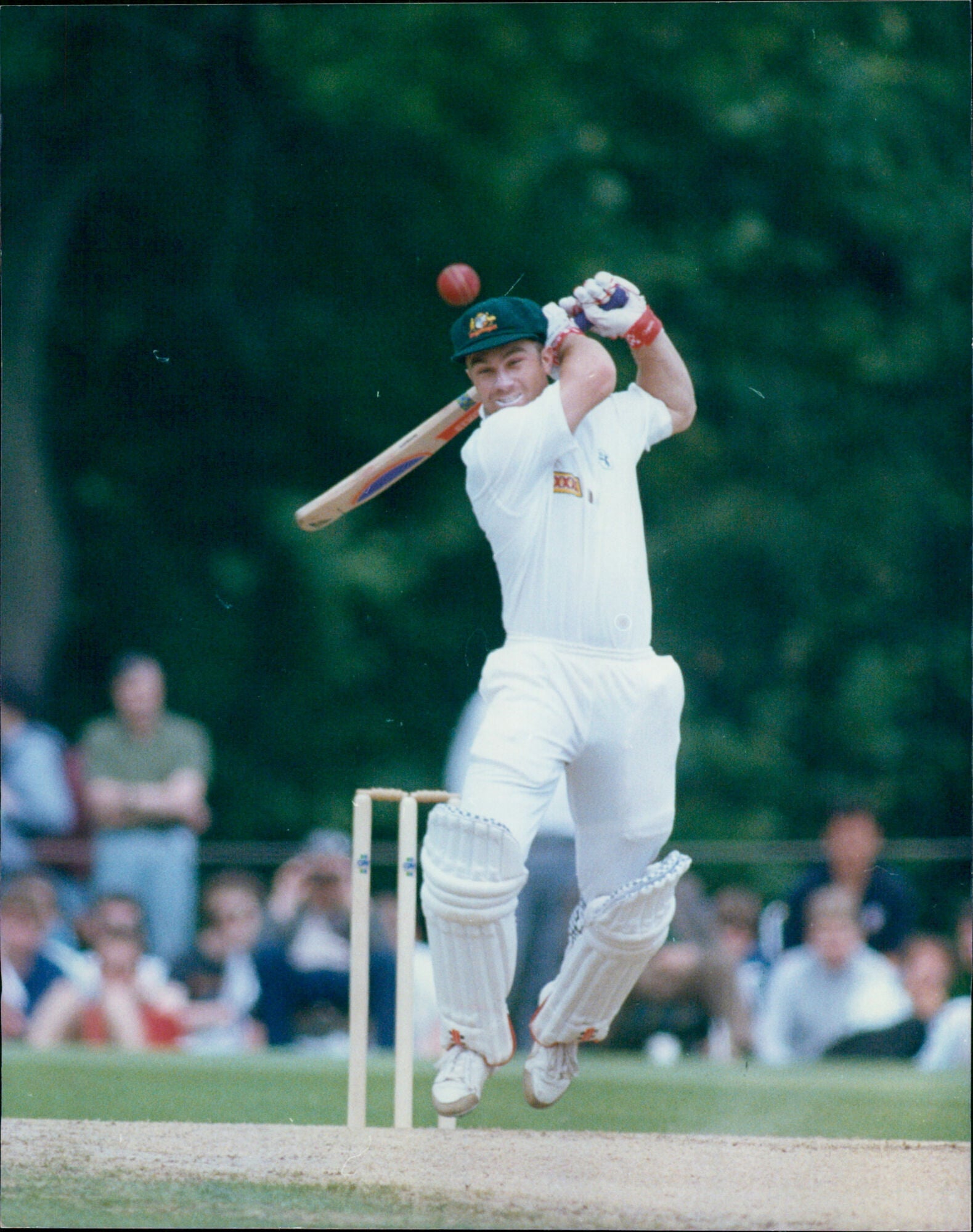 Michael Slater in full swing during the Rook Combined University versu