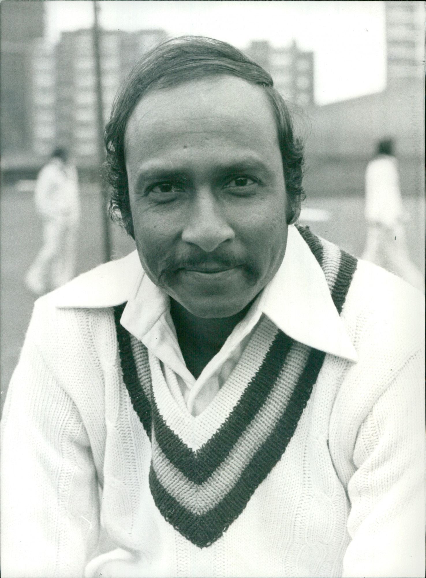 Syed Kirmani, Indian cricket tourist, poses for a portrait in London o