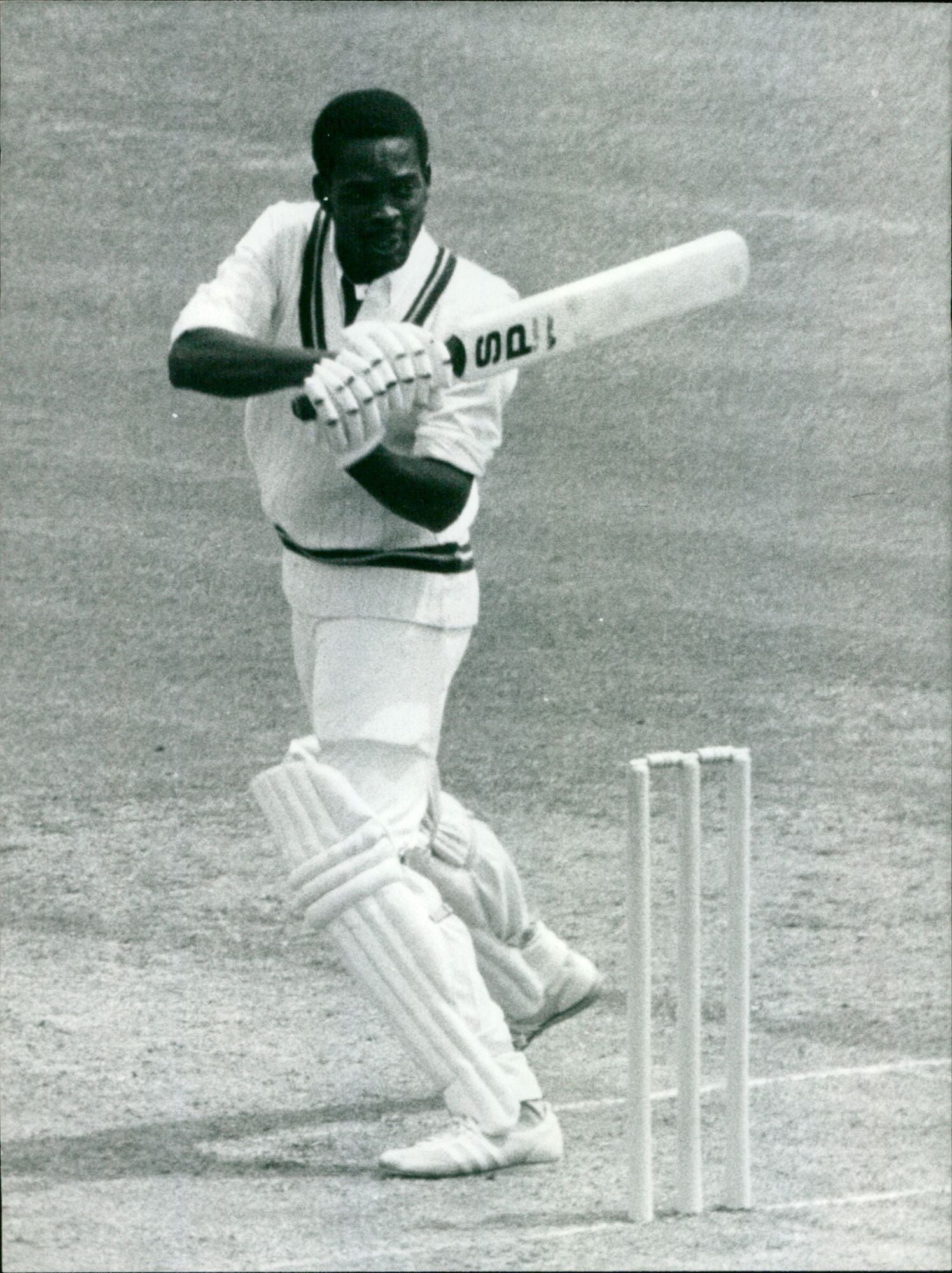 West Indian cricketer Collis King poses for a photo. - Vintage Photogr