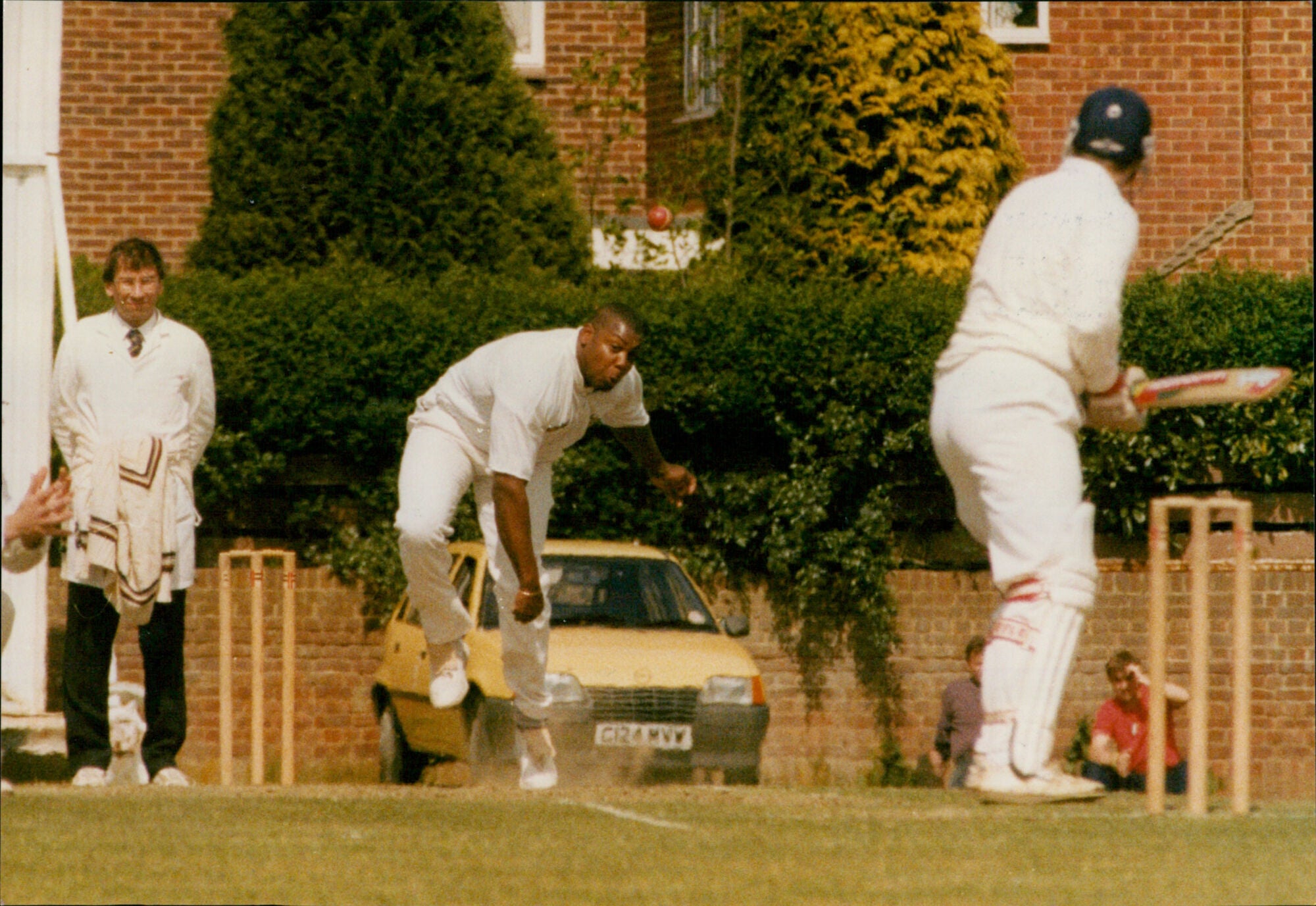 David Syd' Lawrence makes his debut bowling for Banbury Cricket Club a