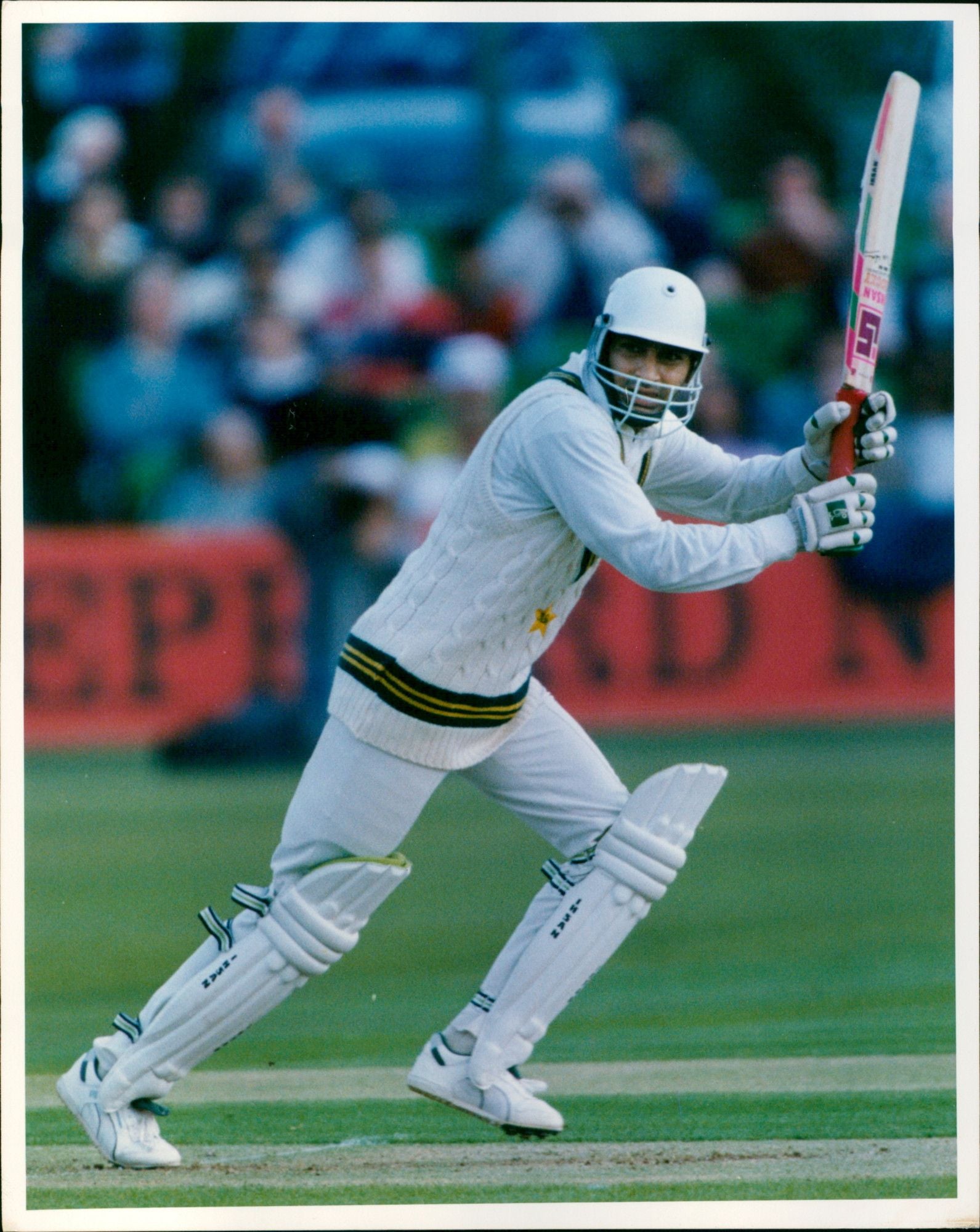 Aamir Sohail of Pakistan delivers a ball during a cricket match in May