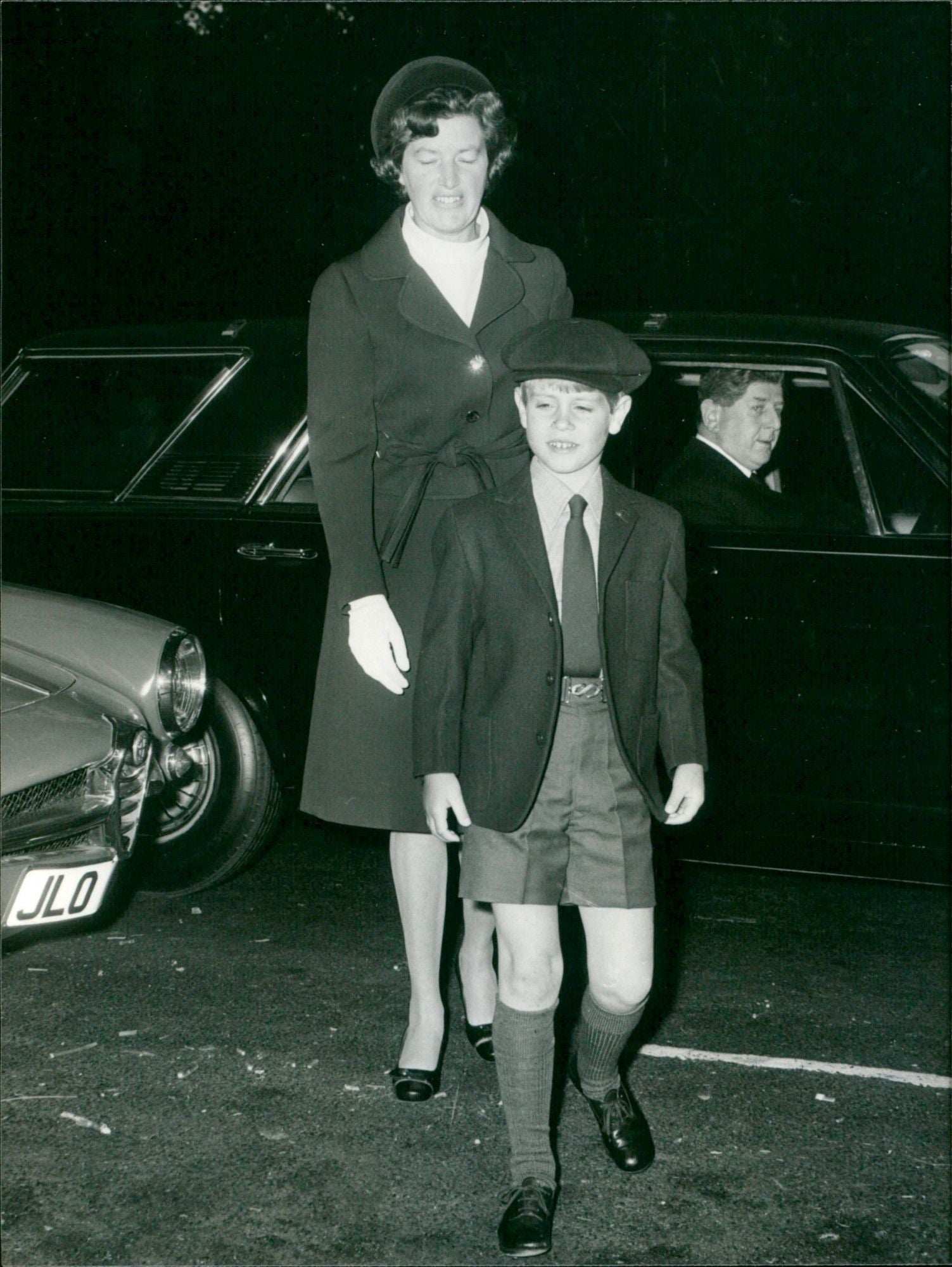 Prince Edward poses with nanny, Miss Mabel Anderson, in 1971. - Vintag