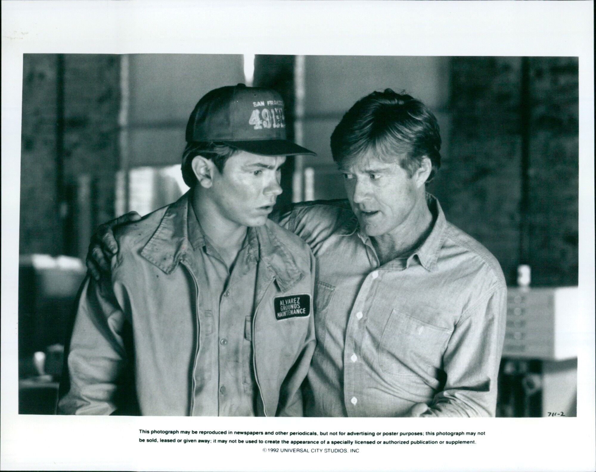 Actors Carl (River Phoenix) and Bishop (Robert Redford) feature in a s