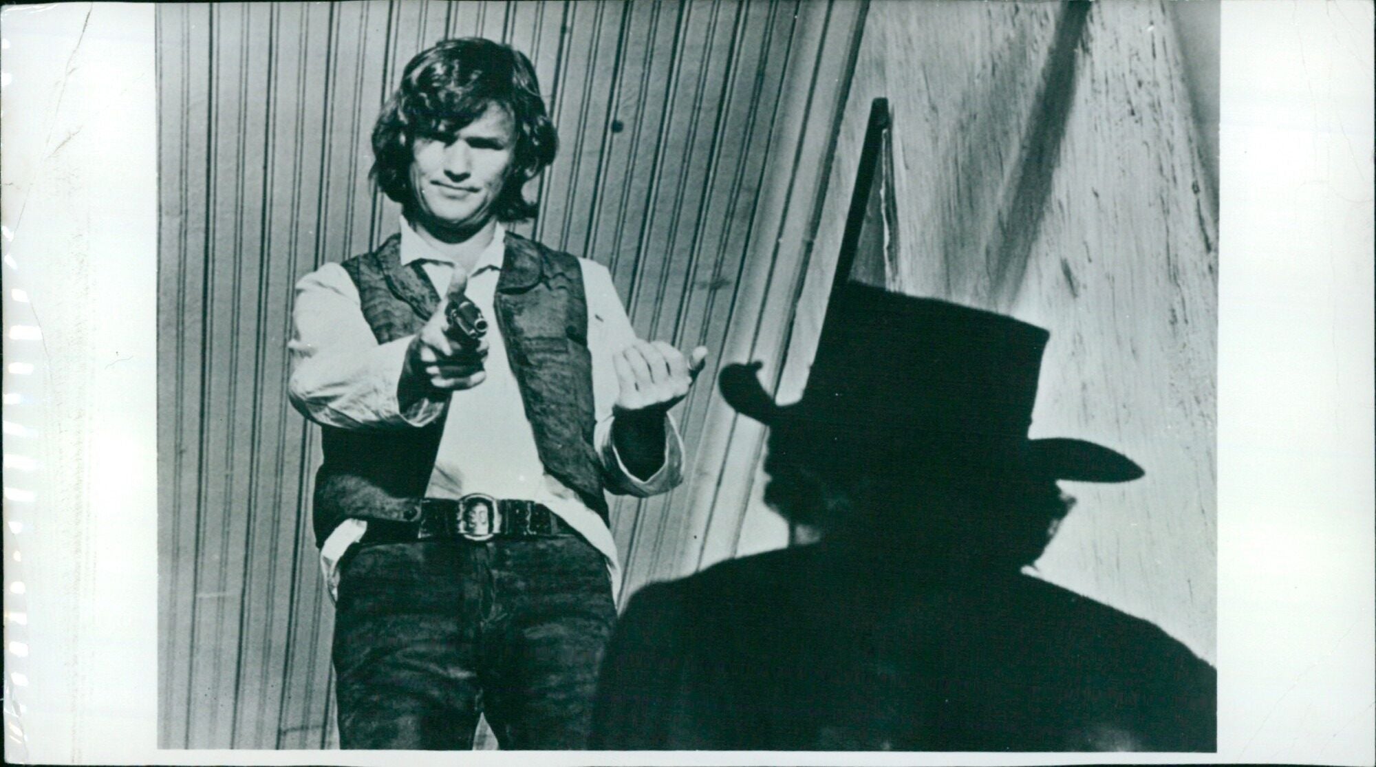 Actor Sam Shepard (left) and Kris Kristofferson (right) portraying Pat