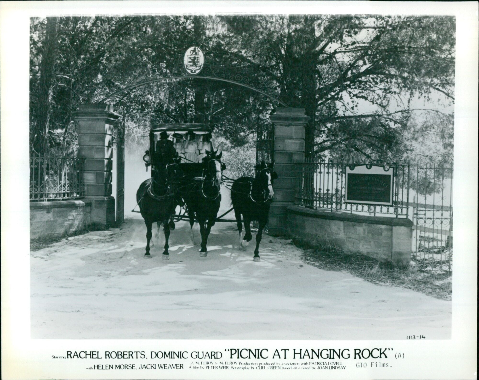 Cast members of the iconic Australian movie "Picnic at Hanging Rock" p