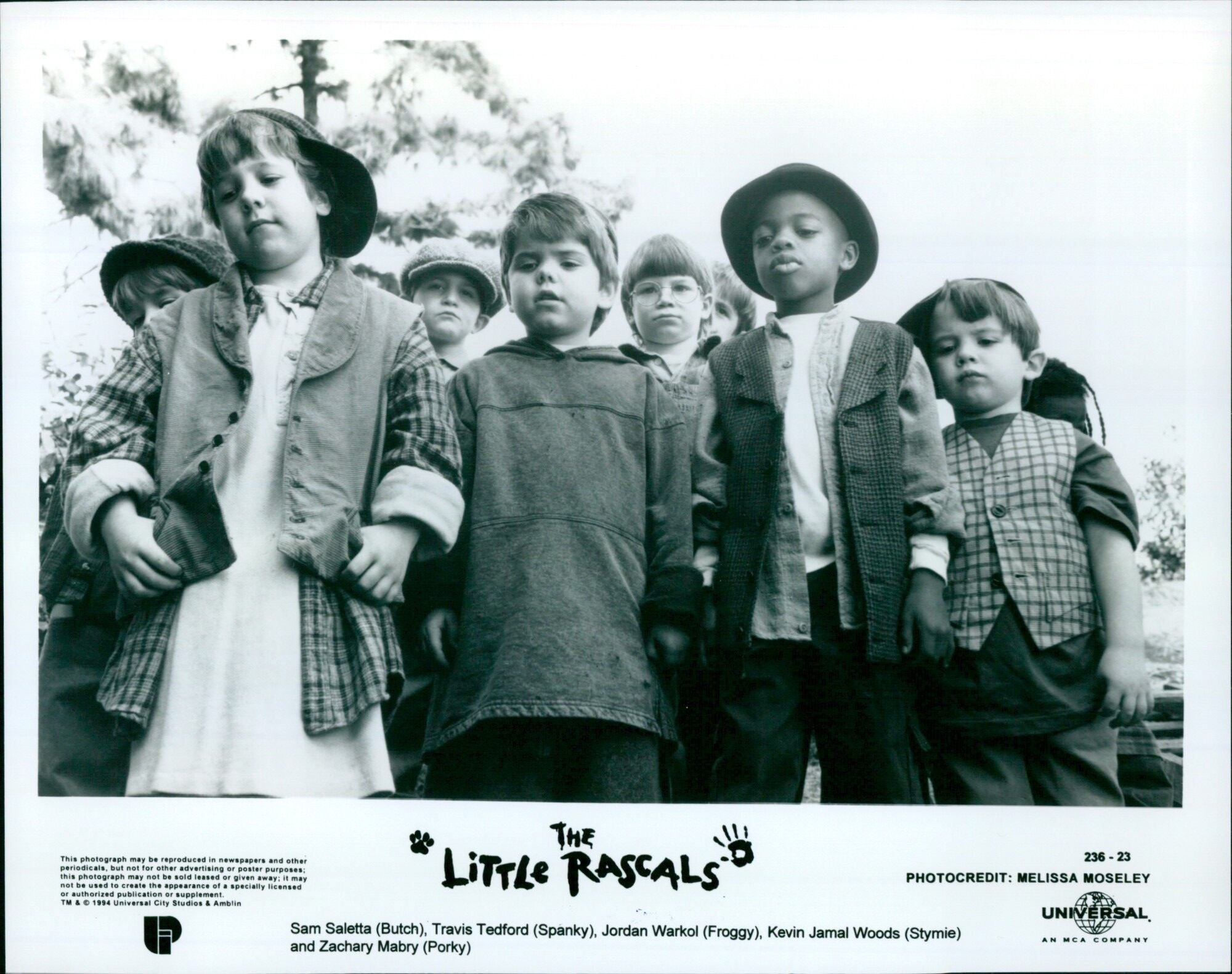 The cast of "The Little Rascals" pose on set. - Vintage Photograph