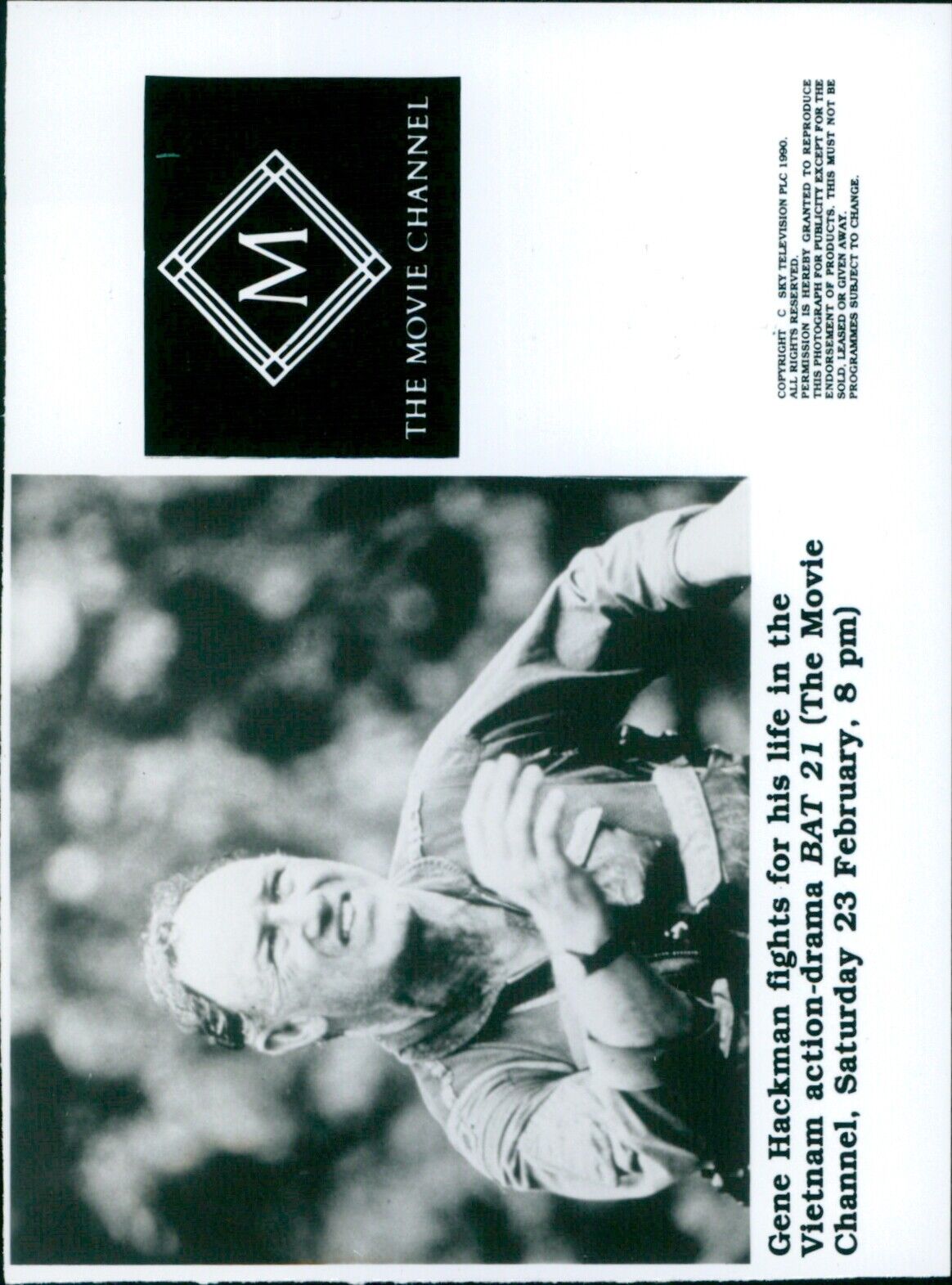 Actor Gene Hackman in a scene from the Vietnam action-drama BAT 21.