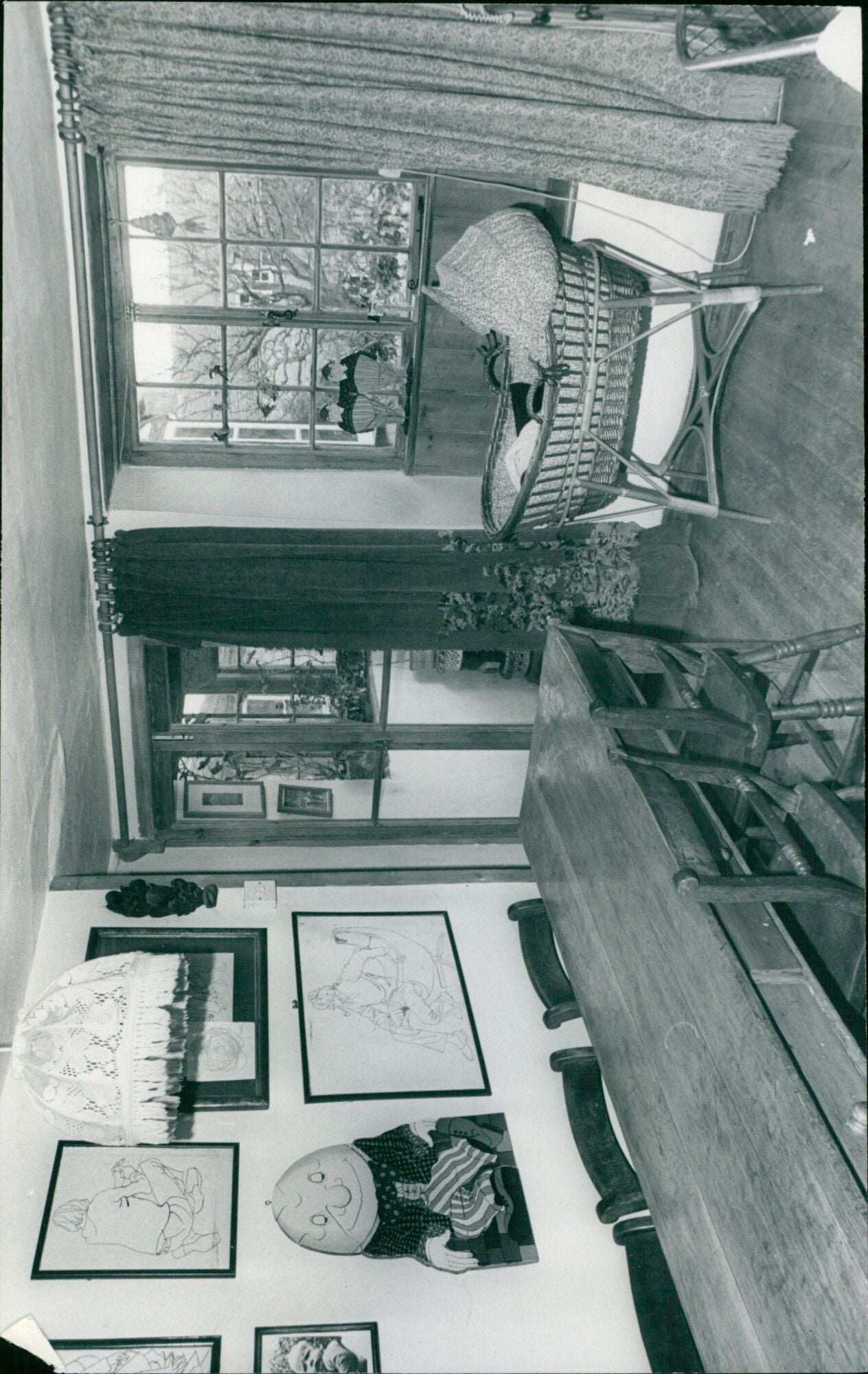 A modern house being built in 1978. - Vintage Photograph