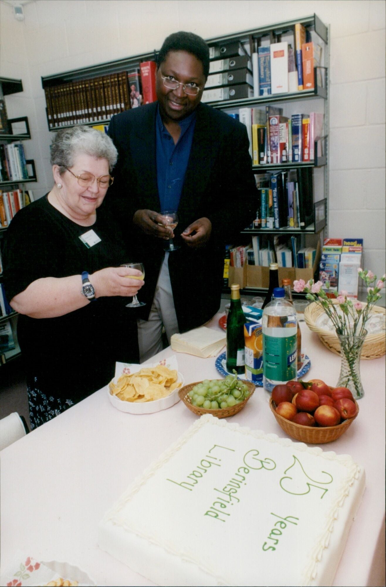 Locals and staff of Berinsfield Library celebrate its 25th anniversary