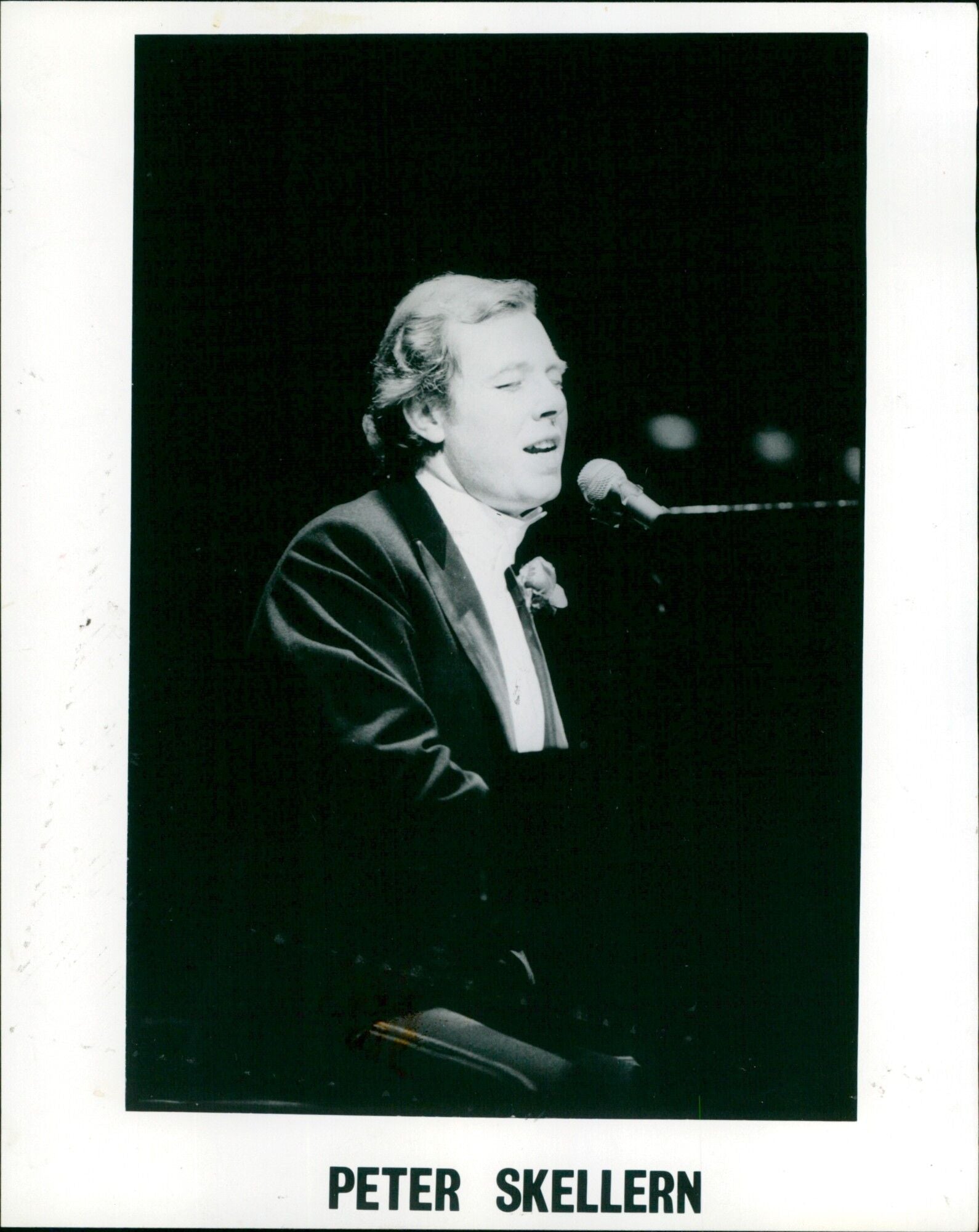 Singer Peter Skellern appears on BBC Radio Two. - Vintage Photograph