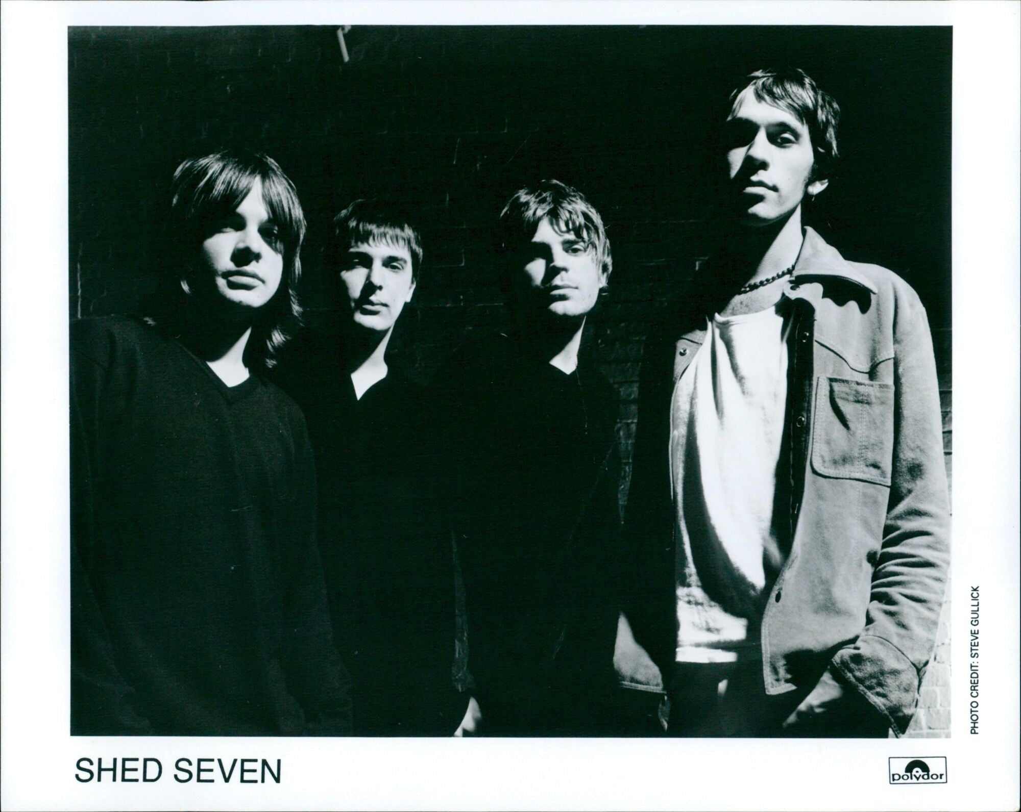 British rock band Shed Seven performs on stage. - Vintage Photograph