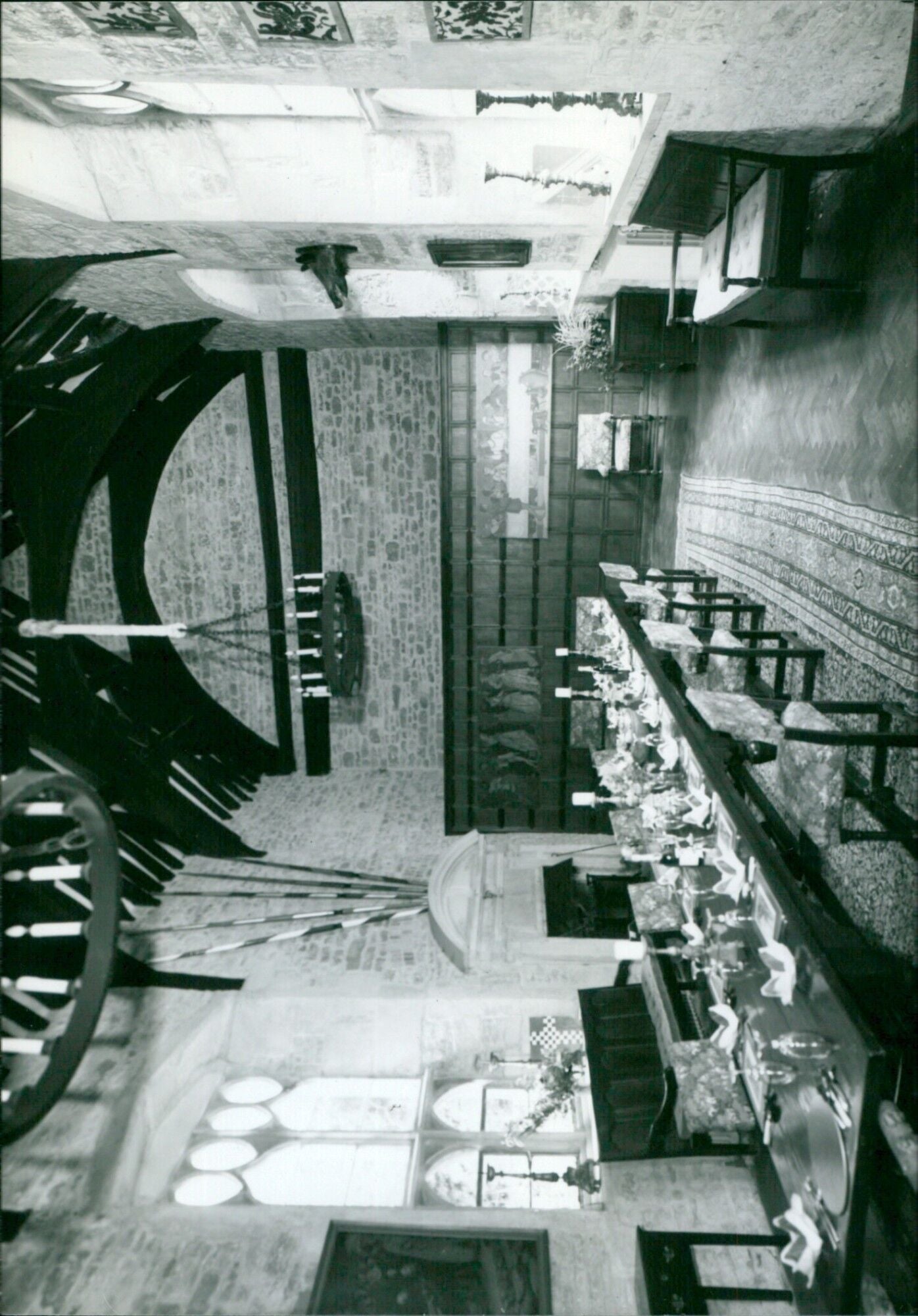 The Great Hall at Icomb Place, one of the oldest manor houses in the C