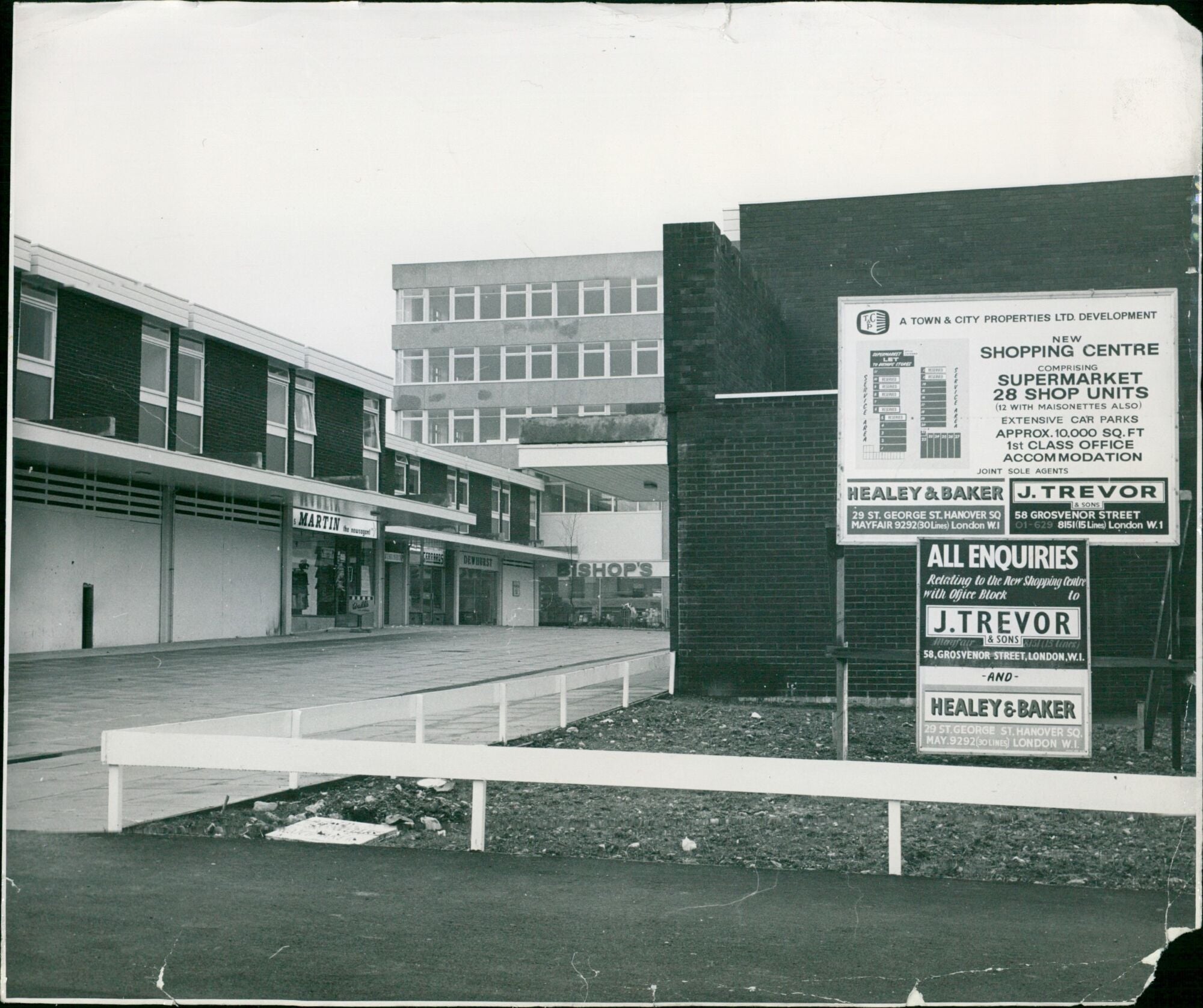 Construction of a new shopping precinct in Botley, England is underway